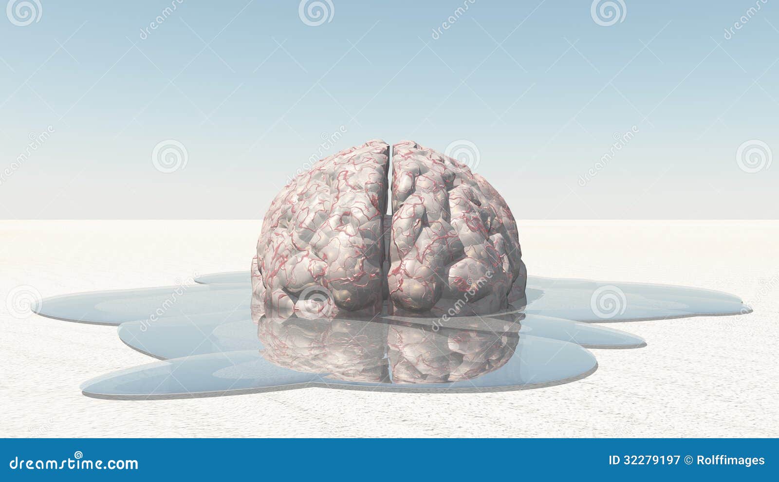 Brain Melt stock illustration. Illustration of human - 32279197