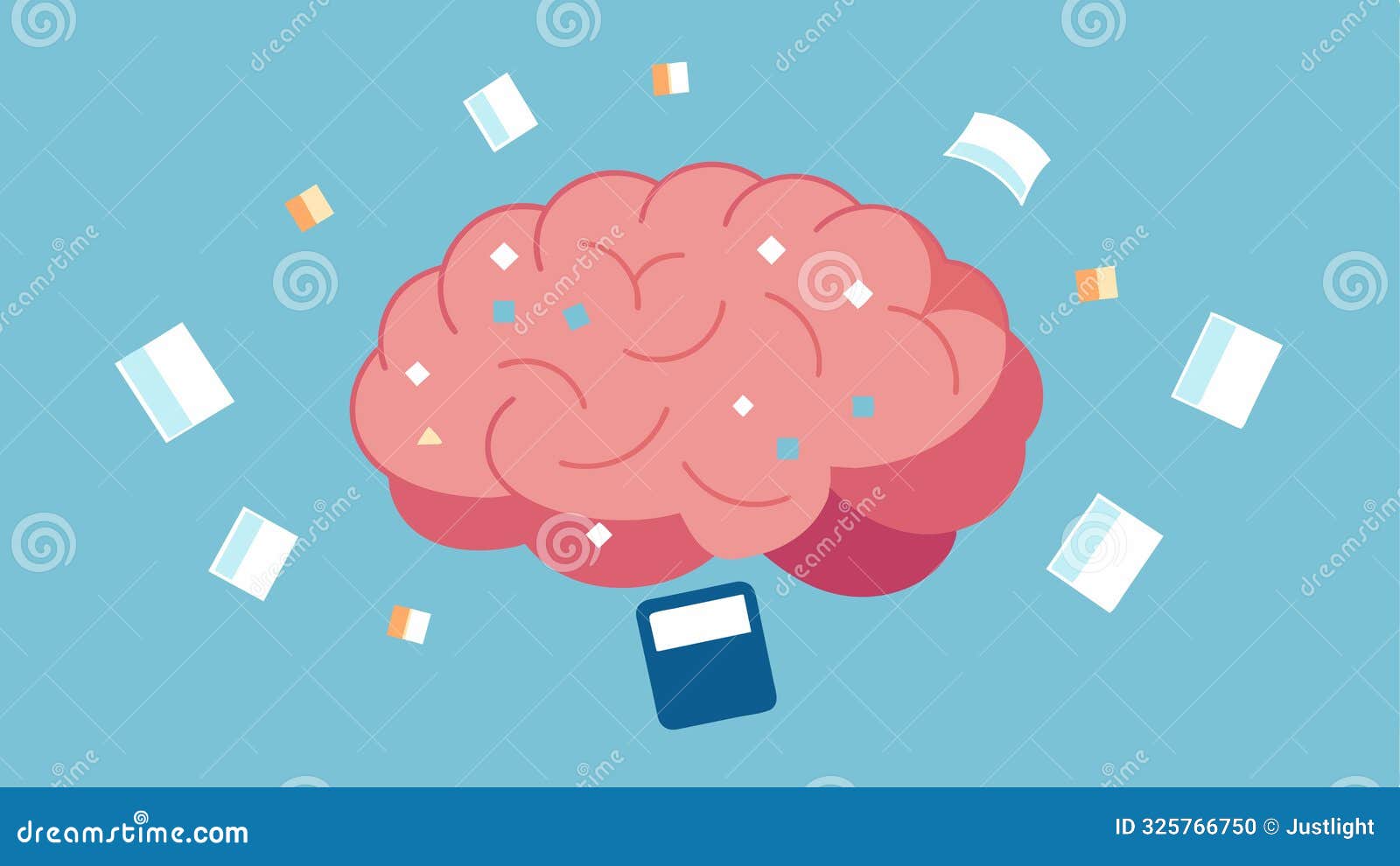 A Brain with Memory Cards Flying Around it Symbolizing How Memory ...