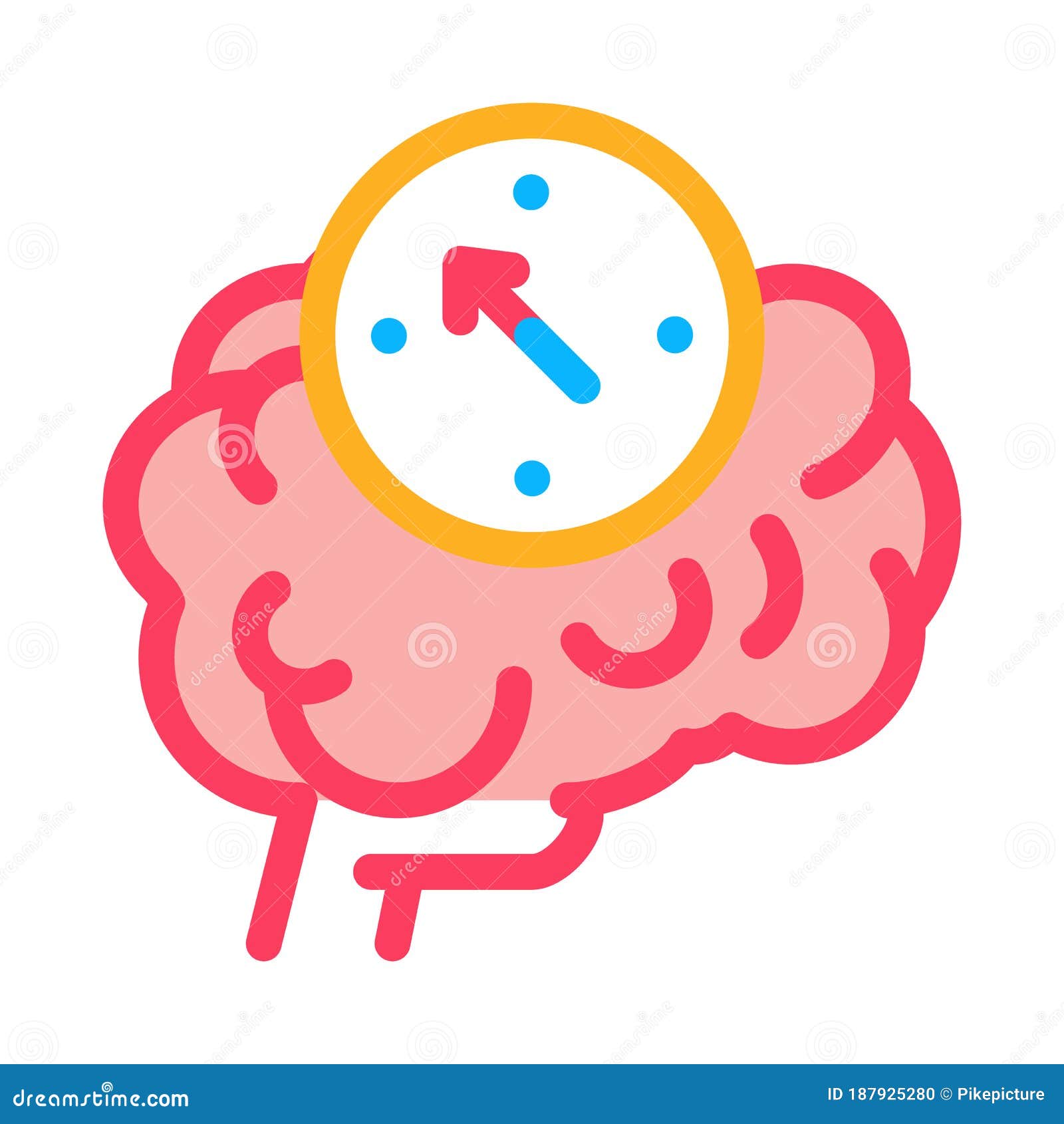 Brain Mind Compass Icon Vector Outline Illustration Stock Vector ...
