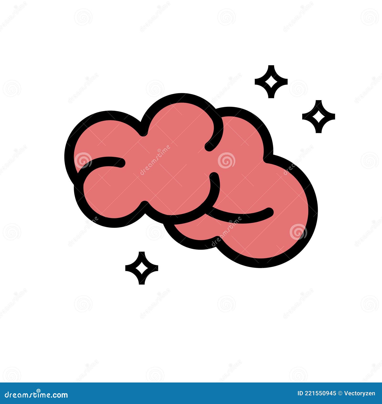 Brain Mindset Icon Vector Design Illustration Stock Vector ...