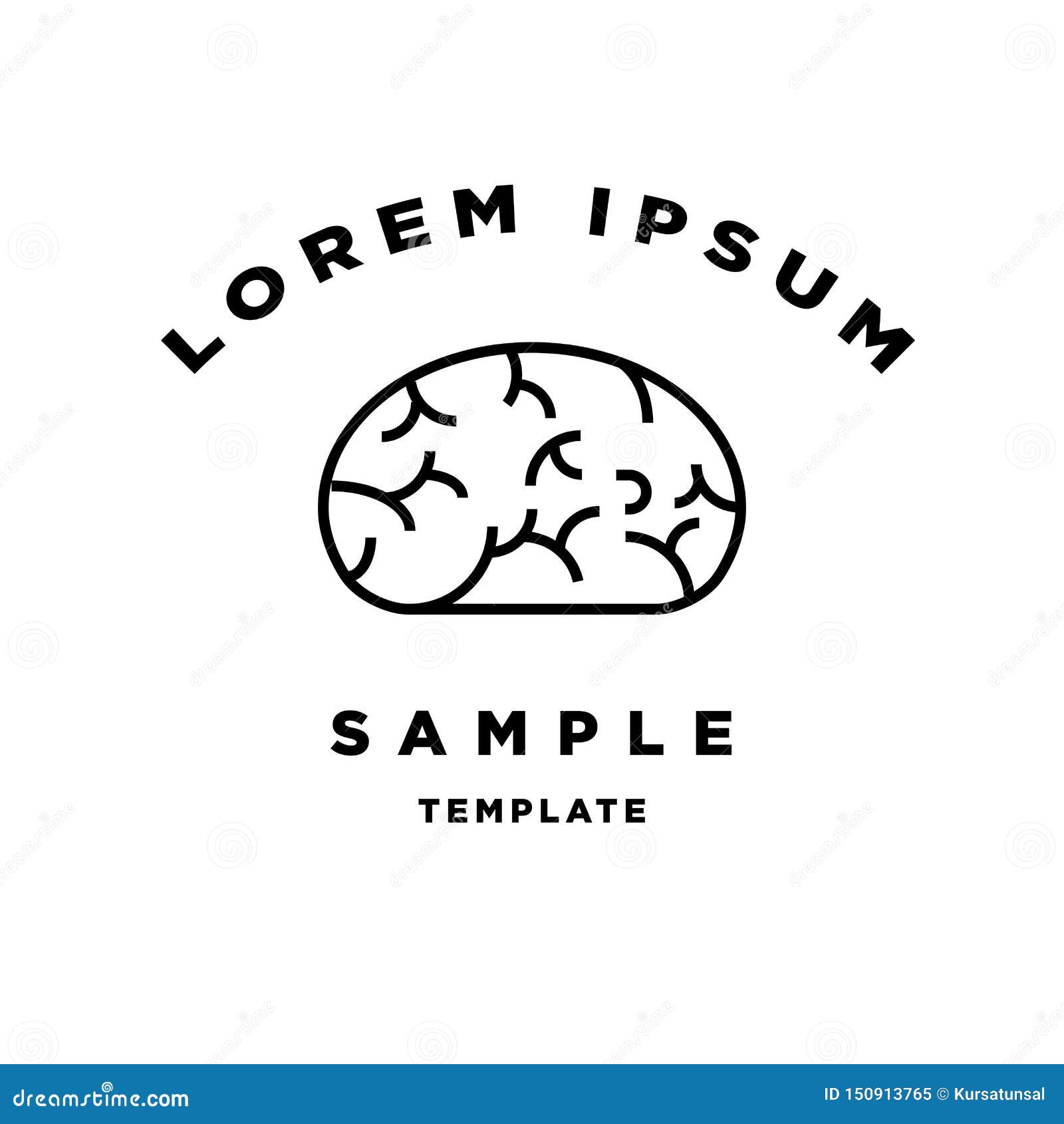 Brain Minimal Sign Vector Design Ilustración del Vector - Ilustración ...