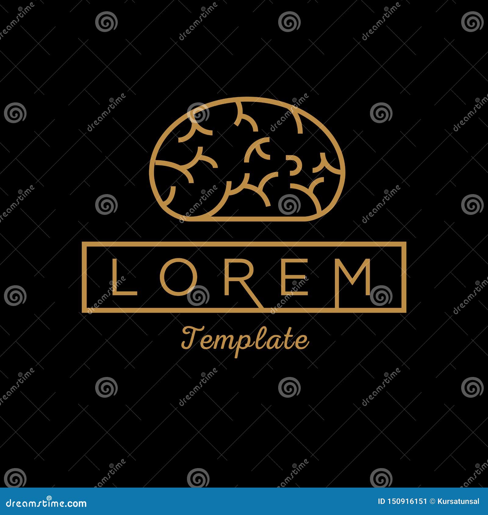 Brain Minimal Sign Vector Design Stock Vector - Illustration of design ...