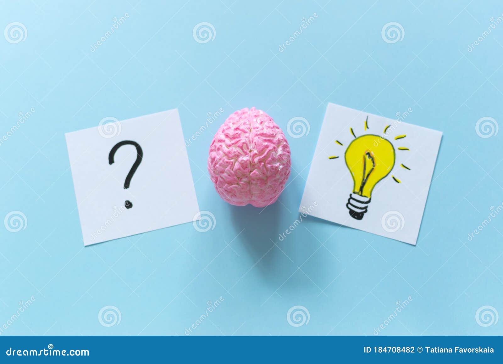 Brain Model and Question Mark. Stock Photo - Image of bulb, bright ...