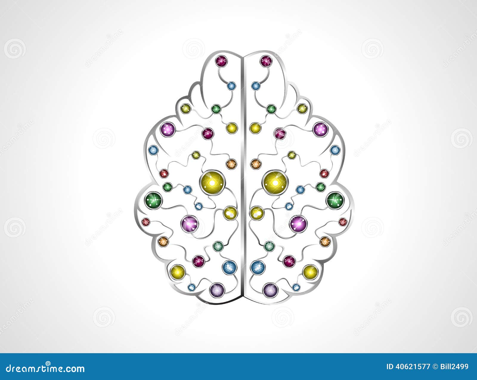 Brain molecules stock illustration. Illustration of isolated - 40621577