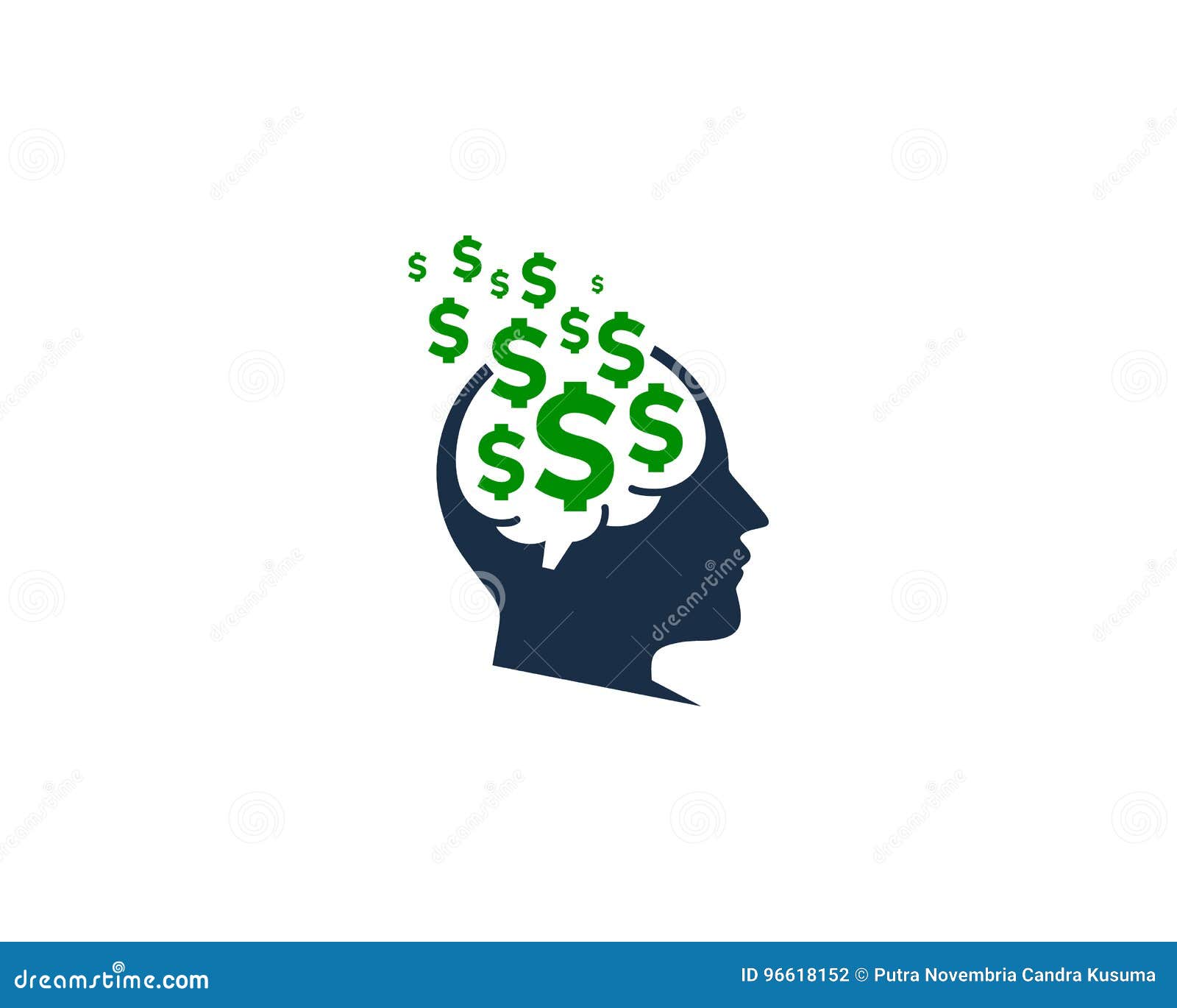 Brain Money Icon Logo Design Element Stock Vector - Illustration of ...