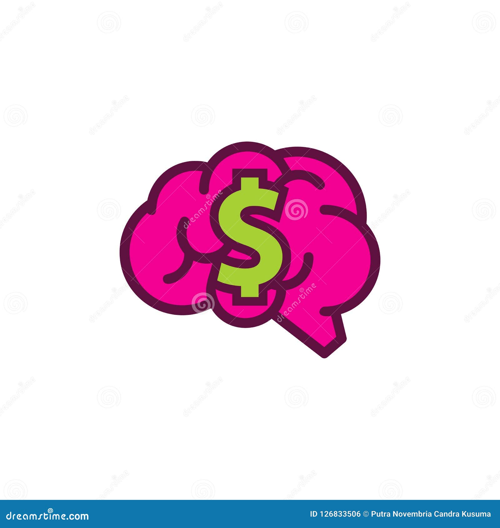 Brain Money Logo Icon Design Ilustração do Vetor - Ilustração de mente ...