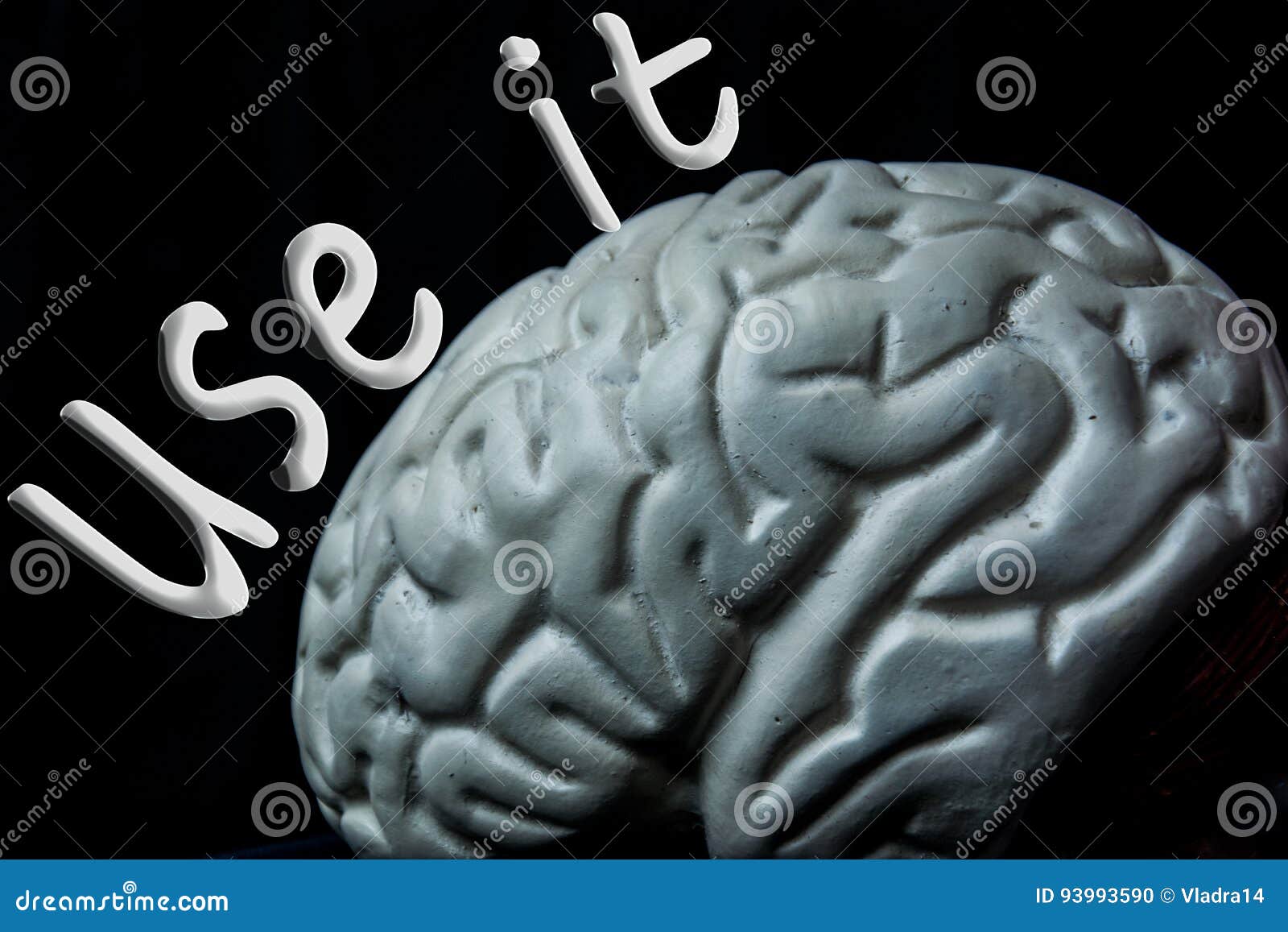 Brain Motivational Quote Poster Stock Illustration - Illustration of ...