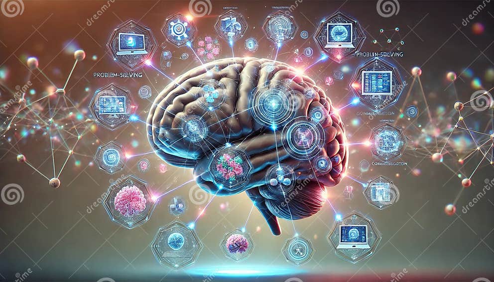 Brain Multitasking, Generative AI Illustration. Stock Photo - Image of ...