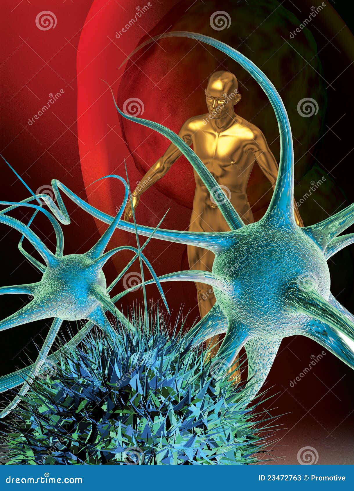 Brain Nerve Synapse Royalty-Free Cartoon | CartoonDealer.com #154529522