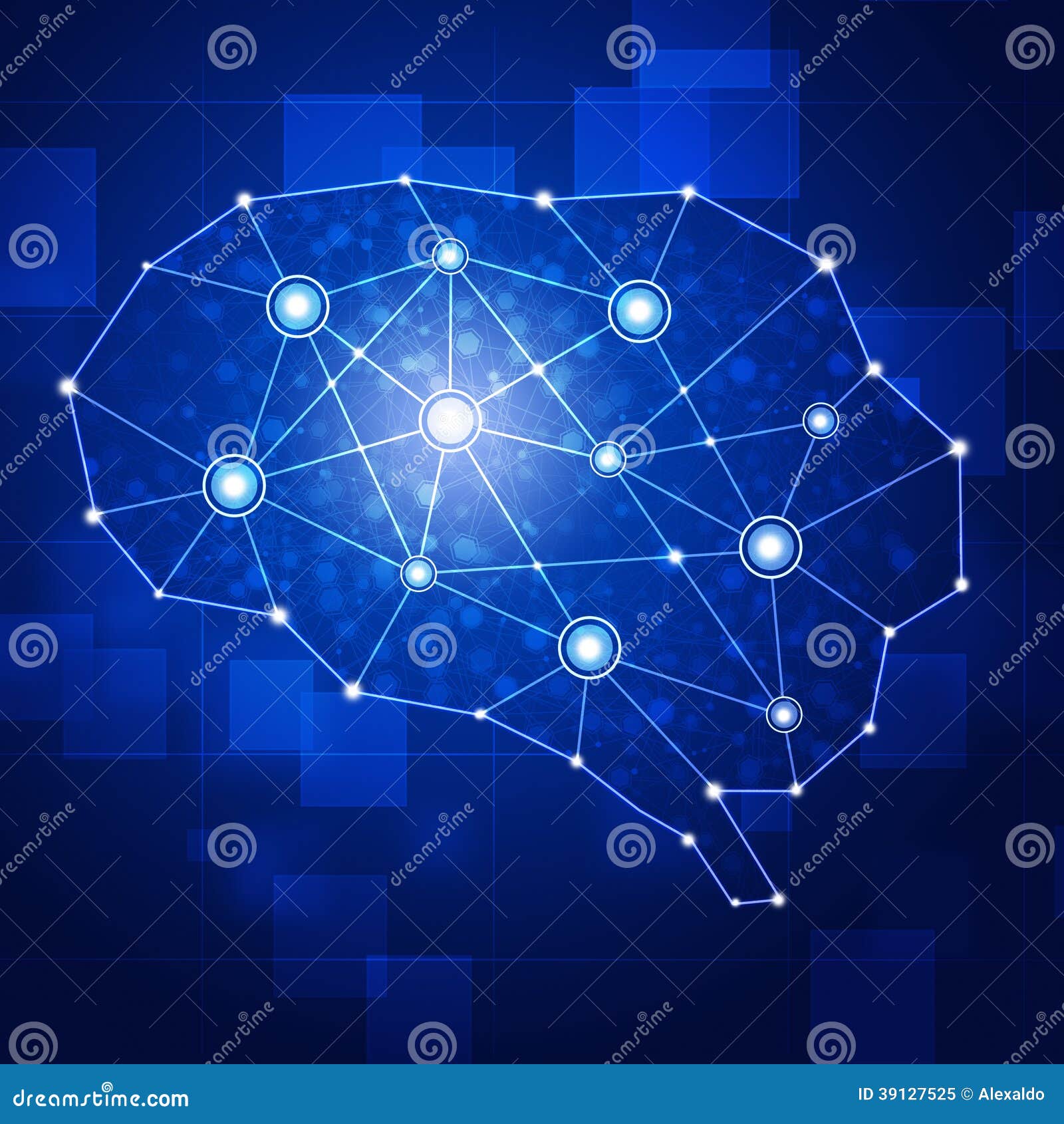 Brain Net stock abbildung. Illustration von kreativität - 39127525
