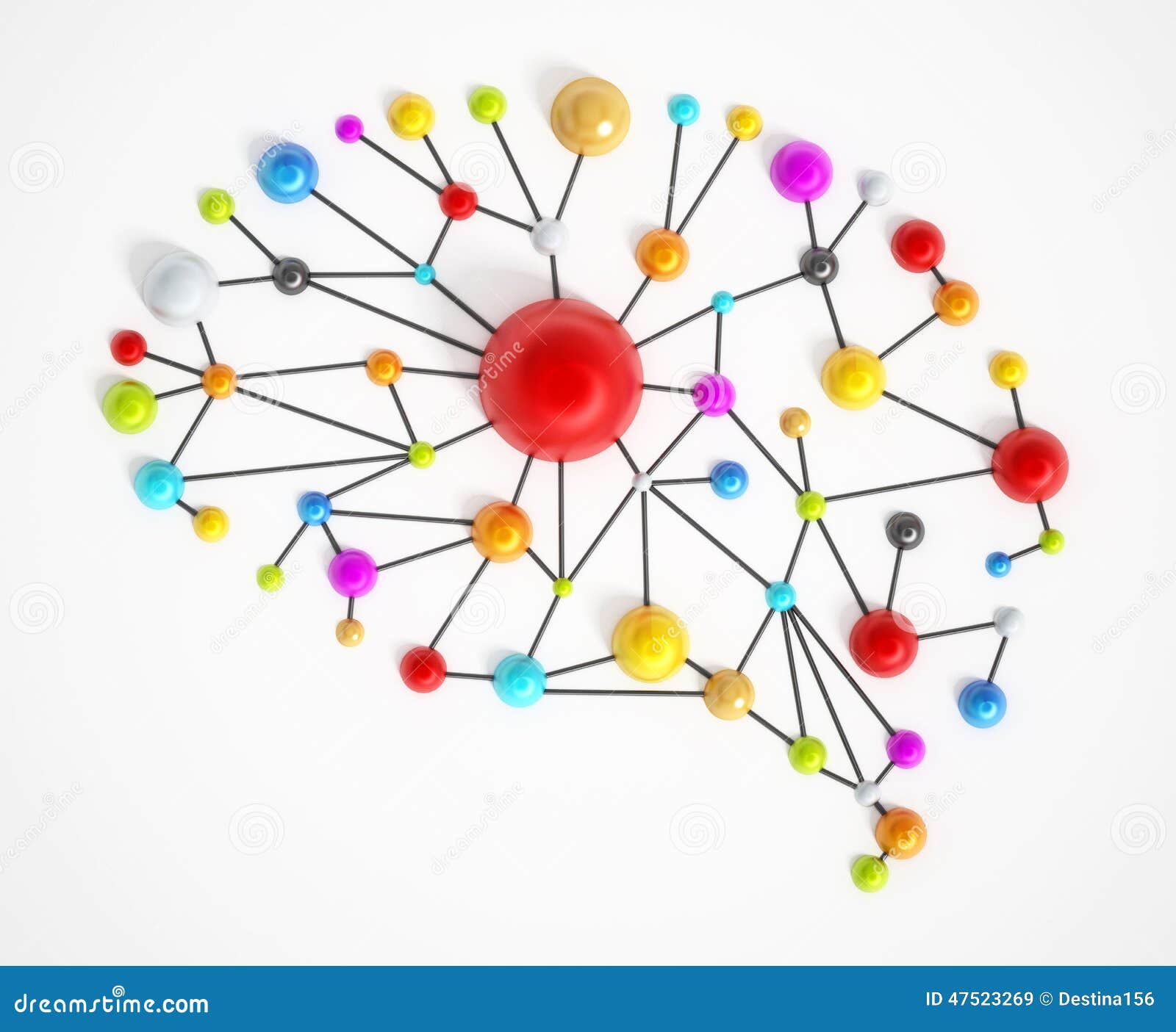 Brain Network illustration stock. Illustration du cerveau - 47523269