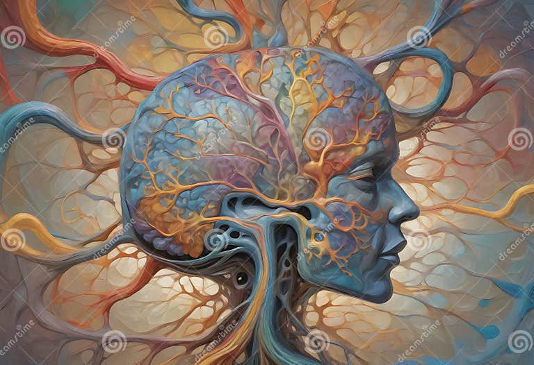 Brain Network Layers, Prominent Central Structures, Neural Network ...