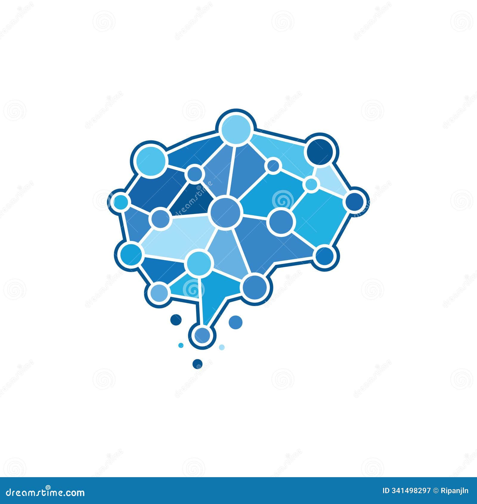 Brain Network Logo Design. with Smart Mind Vector Template. Stock ...