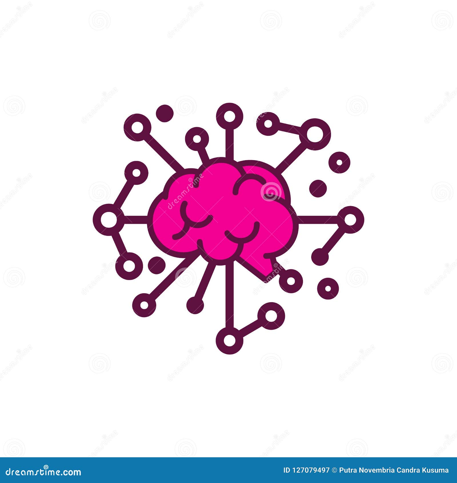 Brain Network Logo Icon Design Ilustração do Vetor - Ilustração de ...