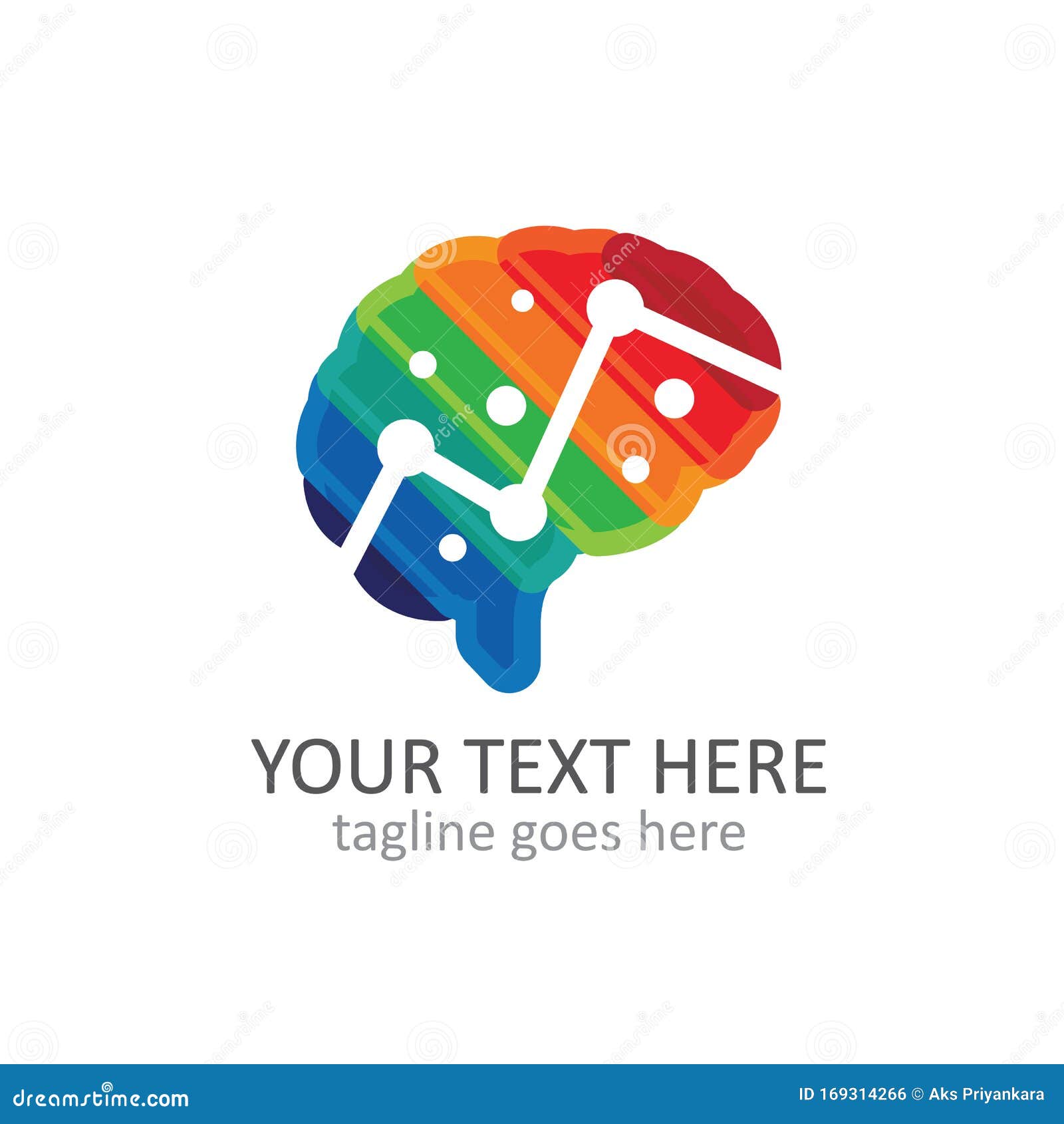 Brain Network Logo Vector Template Stock Vector - Illustration of ...