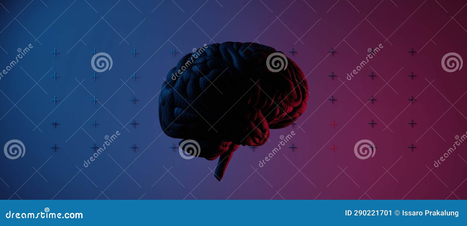 Brain Neural of AI Robot for High Technology Network, Quantum Computer Processing, Digital Data ...