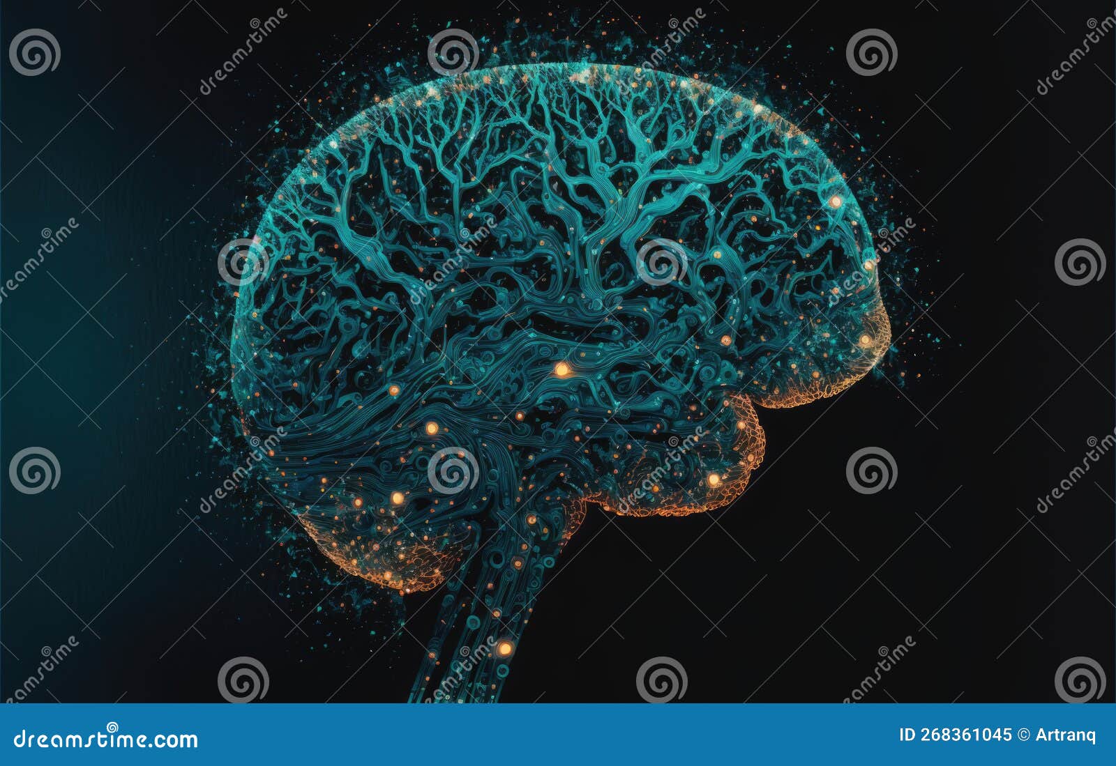 Brain with Neural Network .Artificial Analysis of Big Data Concept ...