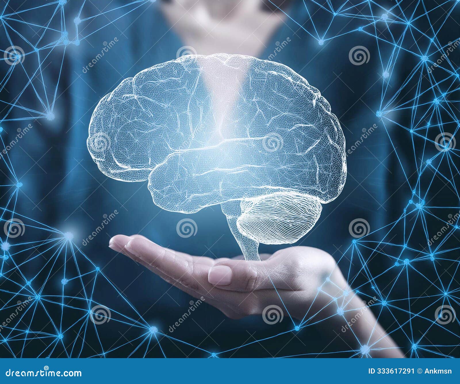 Brain and Neural Network Illustrations Representing Intelligence and ...