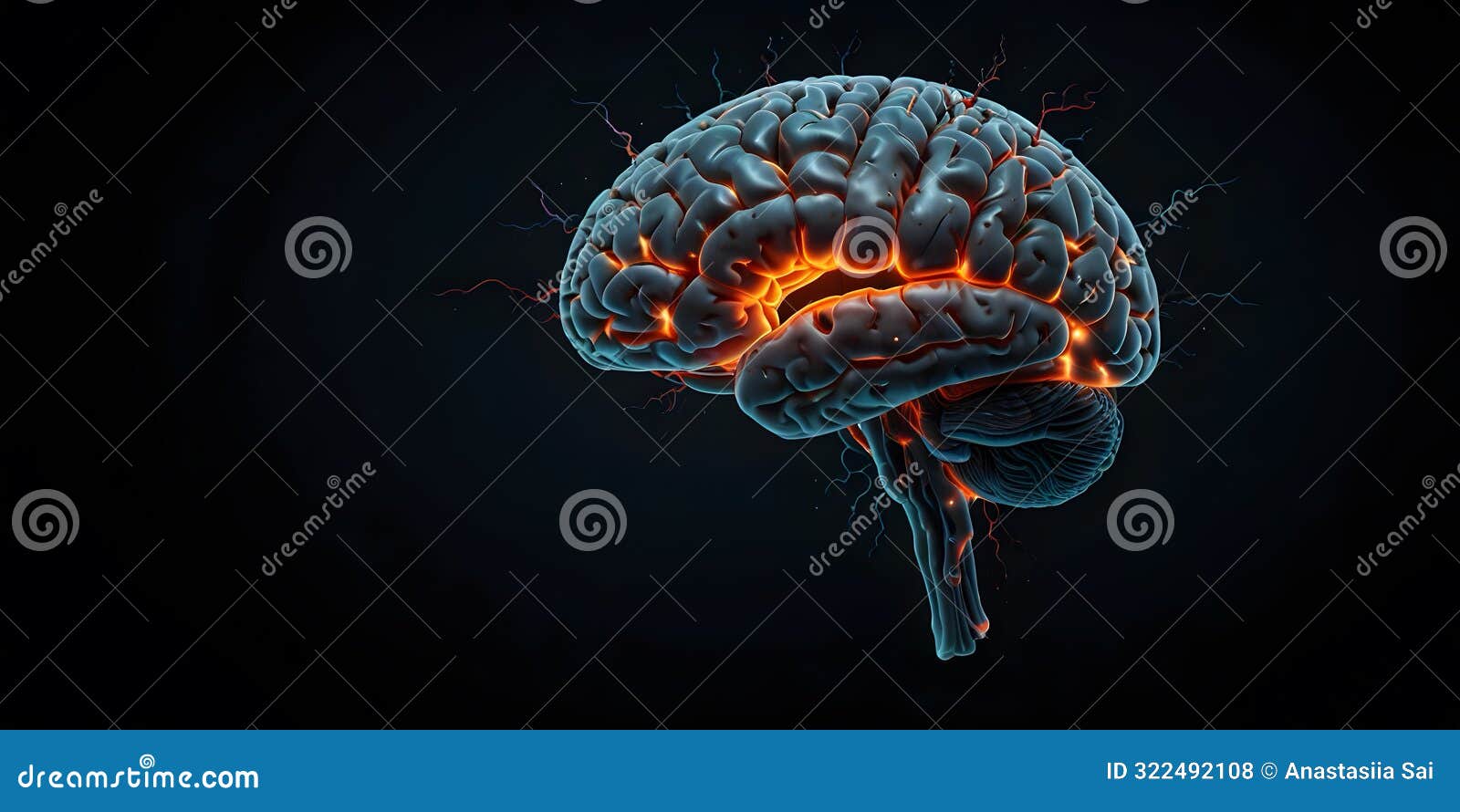 The brain is a neuro stock illustration. Illustration of creative ...