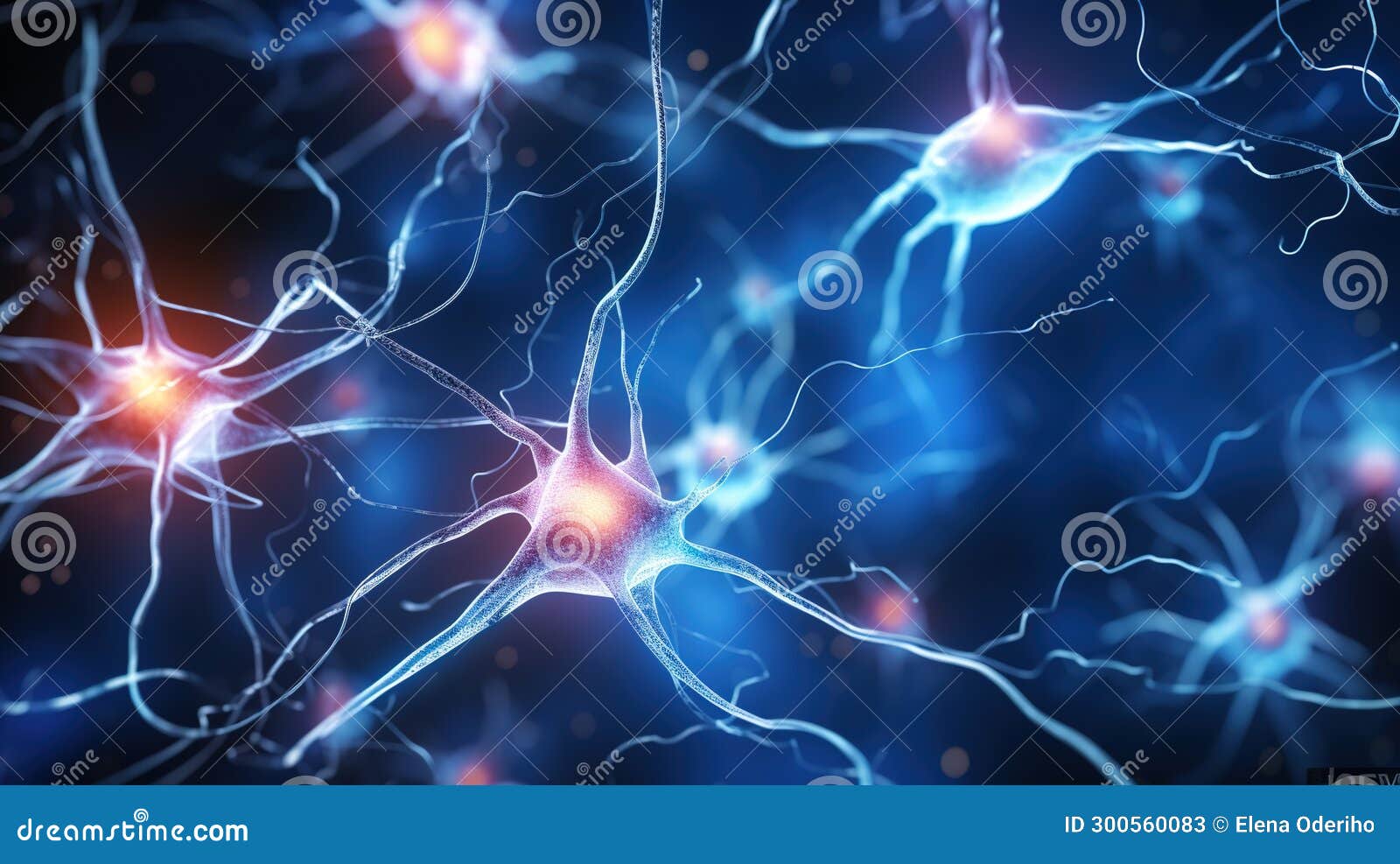 Brain neuron cells concept stock illustration. Illustration of medicine ...
