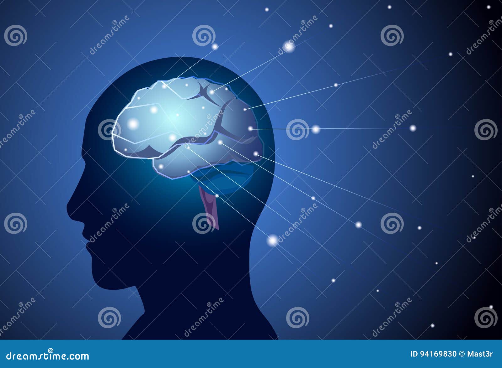 Brain Neurons Activity Medicine Thinking Intelligence Concept Banner ...