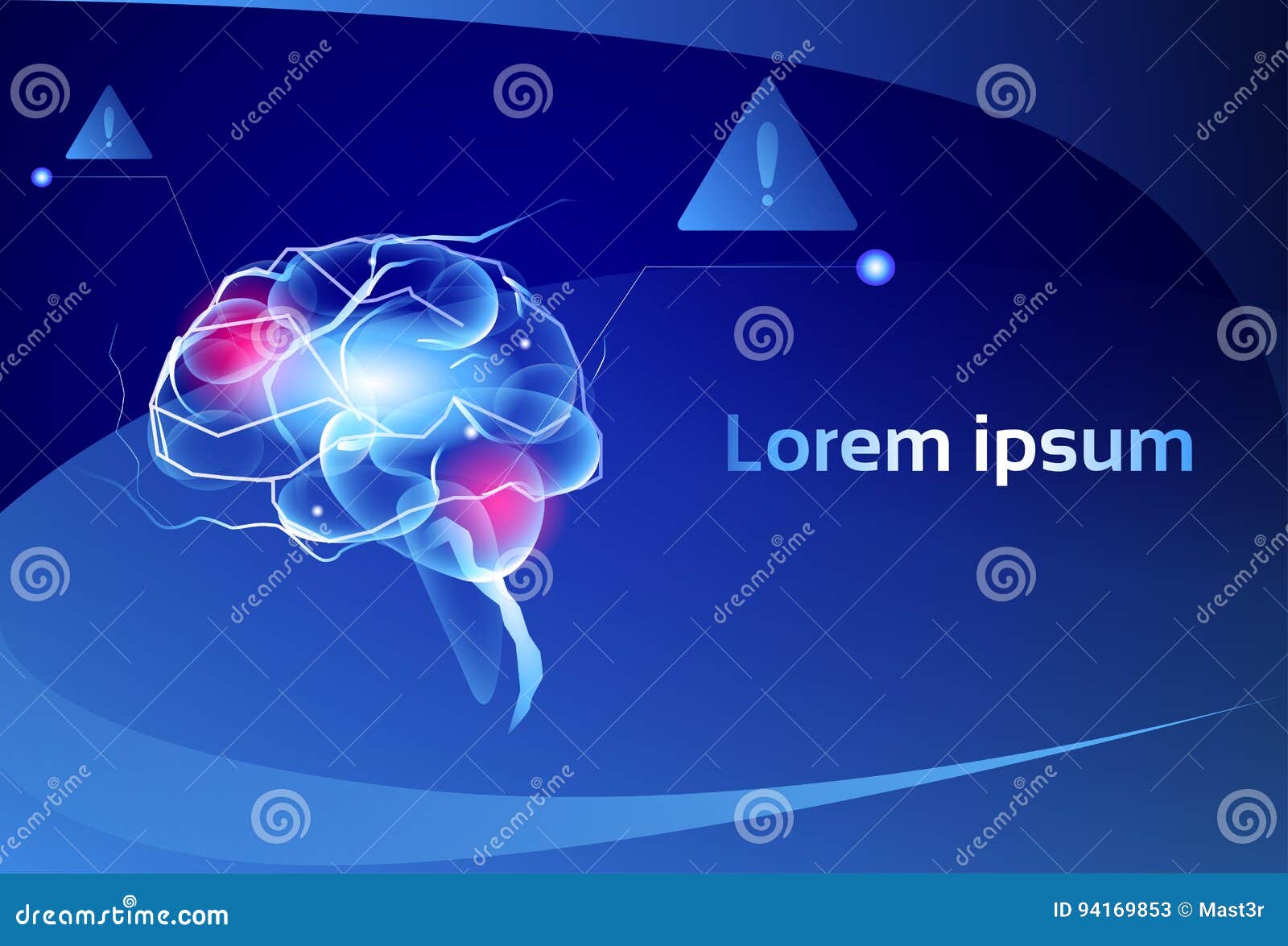 Brain Neurons Activity, Medicine Thinking Intelligence Concept Banner ...