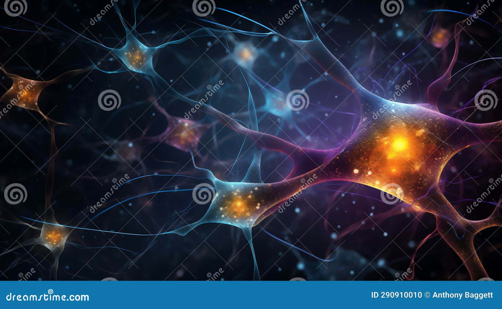 Brain Neurons Are Cells That Transmit Electrical Signals Stock ...
