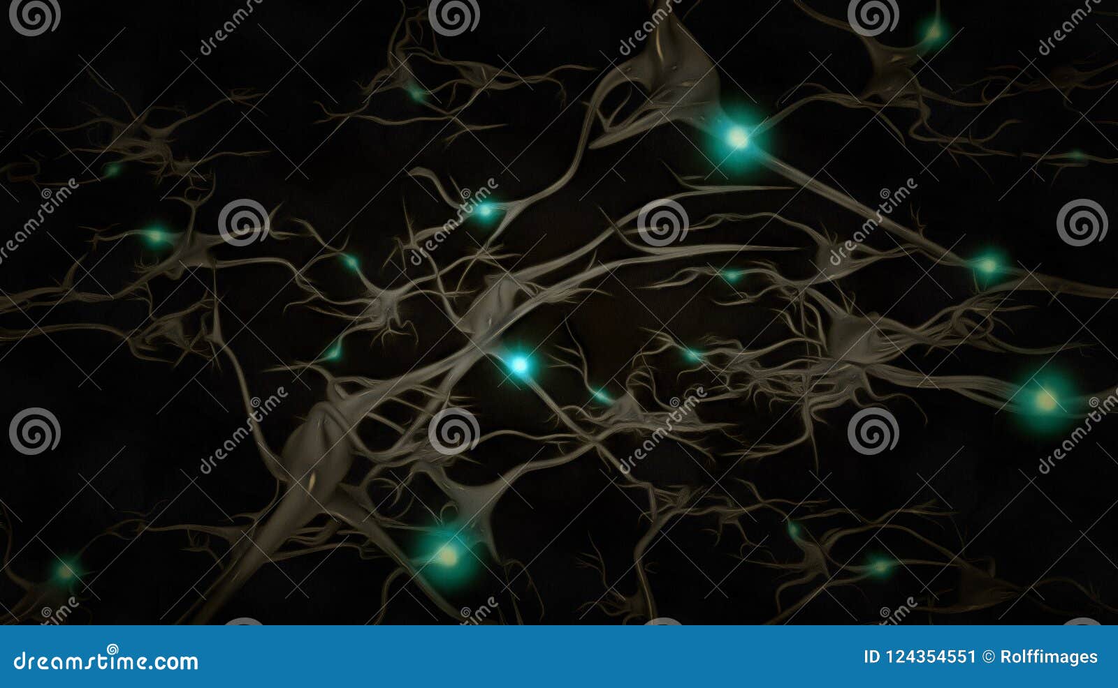 Neurons stock illustration. Illustration of nerve, energy - 124354551