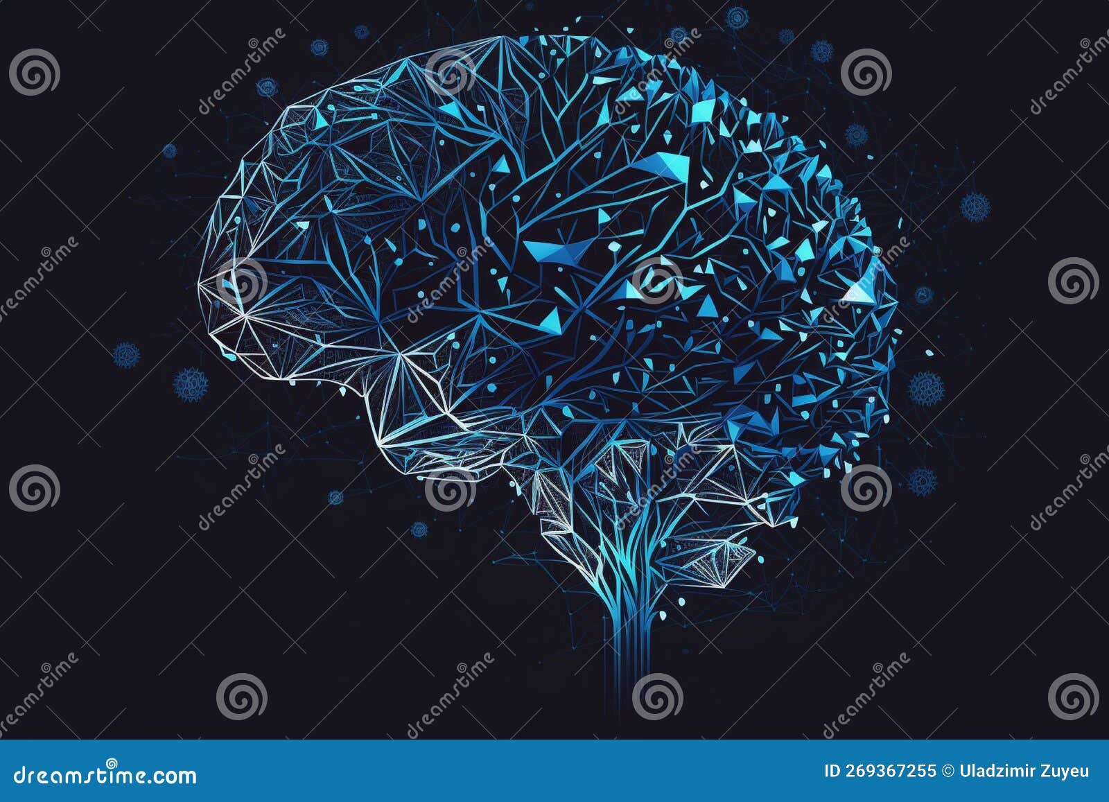 Brain Neurons in the Head. Created with Generative Ai Technology Stock ...