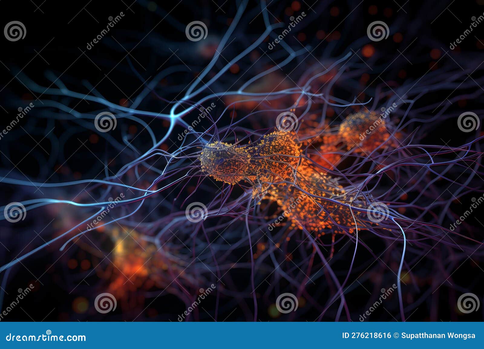 Brain Neurons in the Head. from Generative Ai Stock Illustration ...