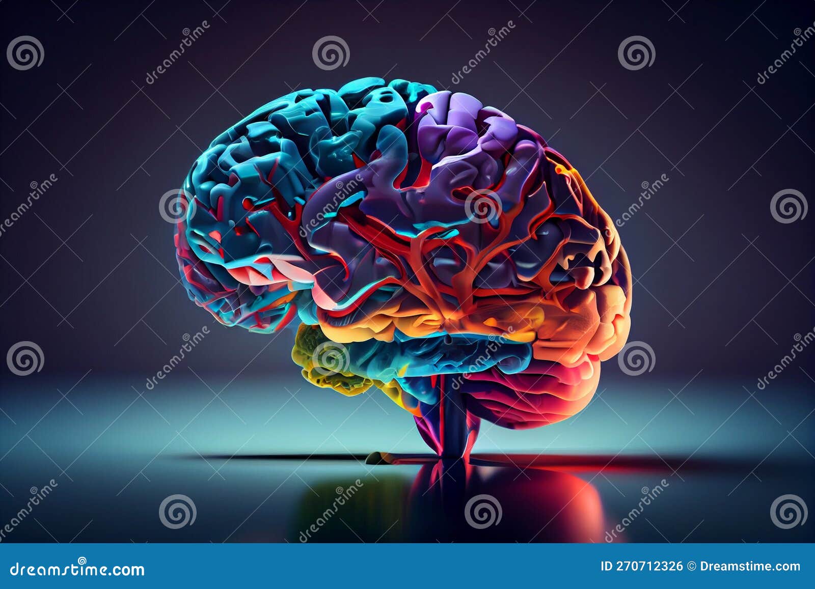 Brain Neurons Illustration Brainstorming .Generative AI Stock ...