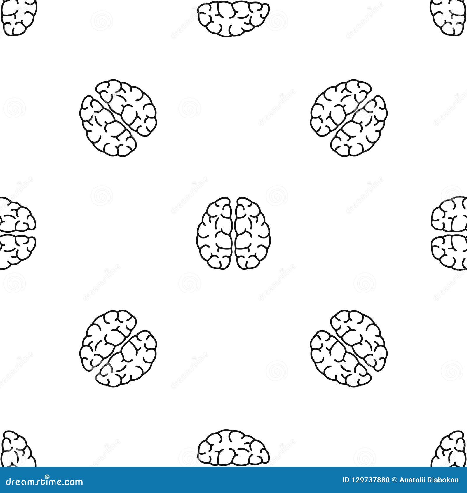 Brain Neurons Pattern Seamless Vector Stock Vector - Illustration of ...
