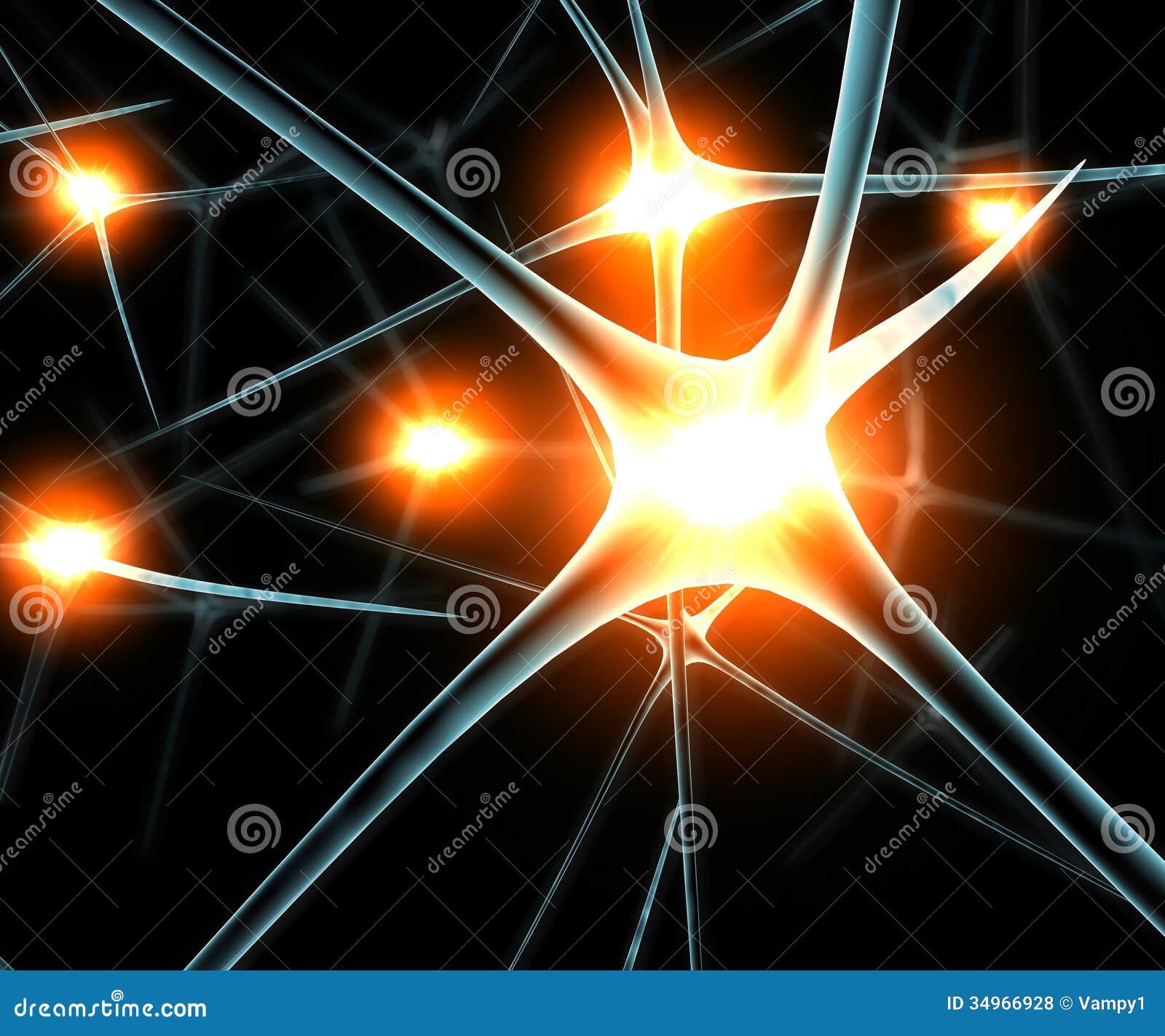 Brain Neurons Synapse Functions Stock Illustration - Illustration of ...