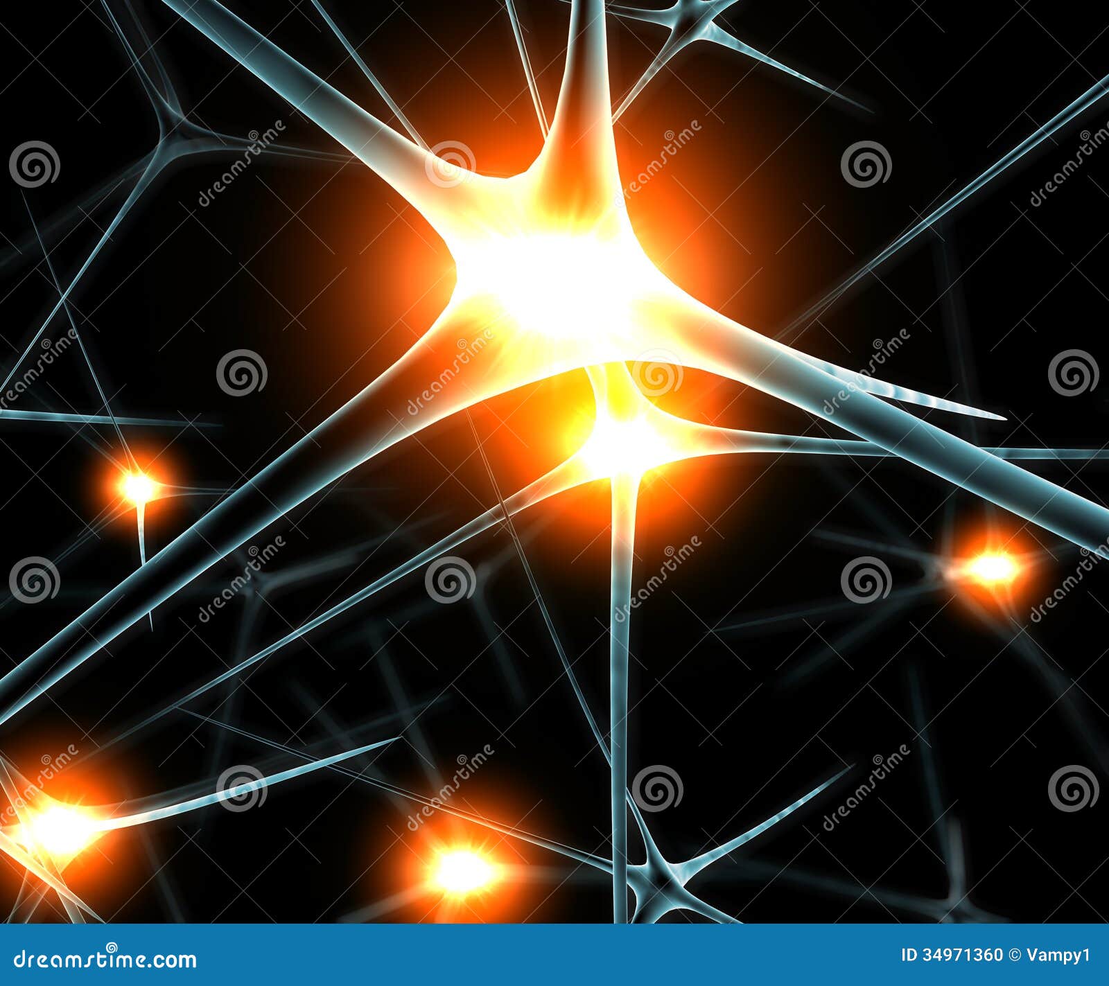 Brain Neurons Synapse Functions Stock Illustration - Illustration of ...