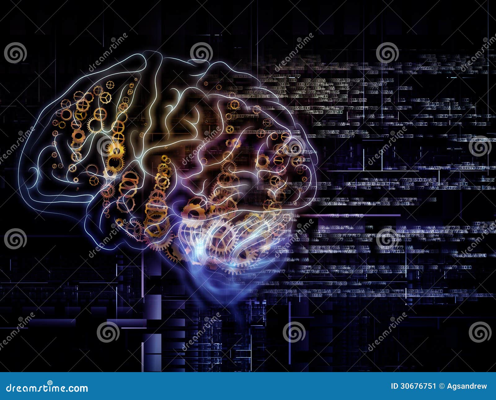 Brain Pathways stock illustration. Illustration of design - 30676751