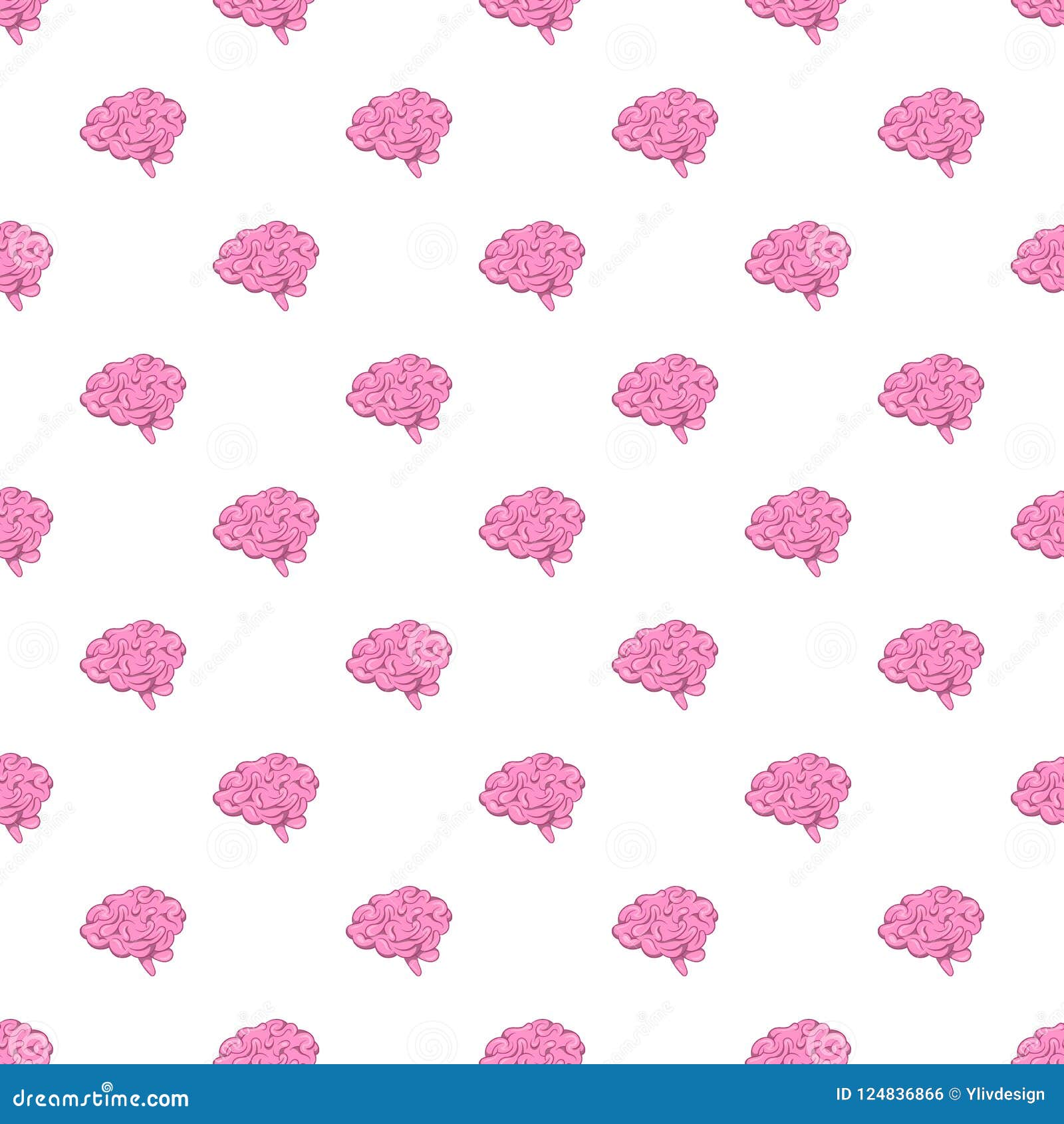 Brain Pattern, Cartoon Style Stock Illustration - Illustration of head ...