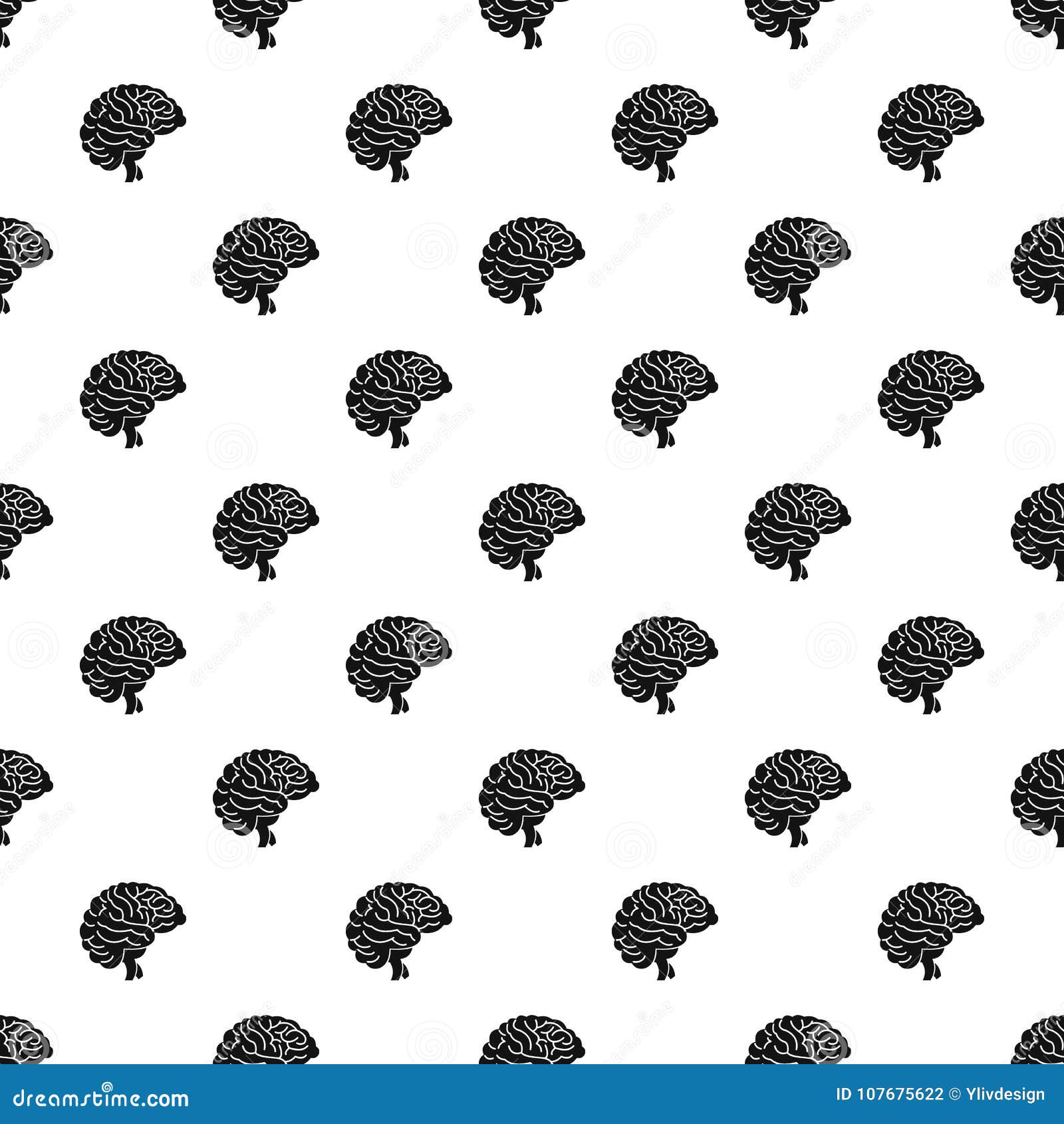 Brain pattern vector stock vector. Illustration of brain - 107675622