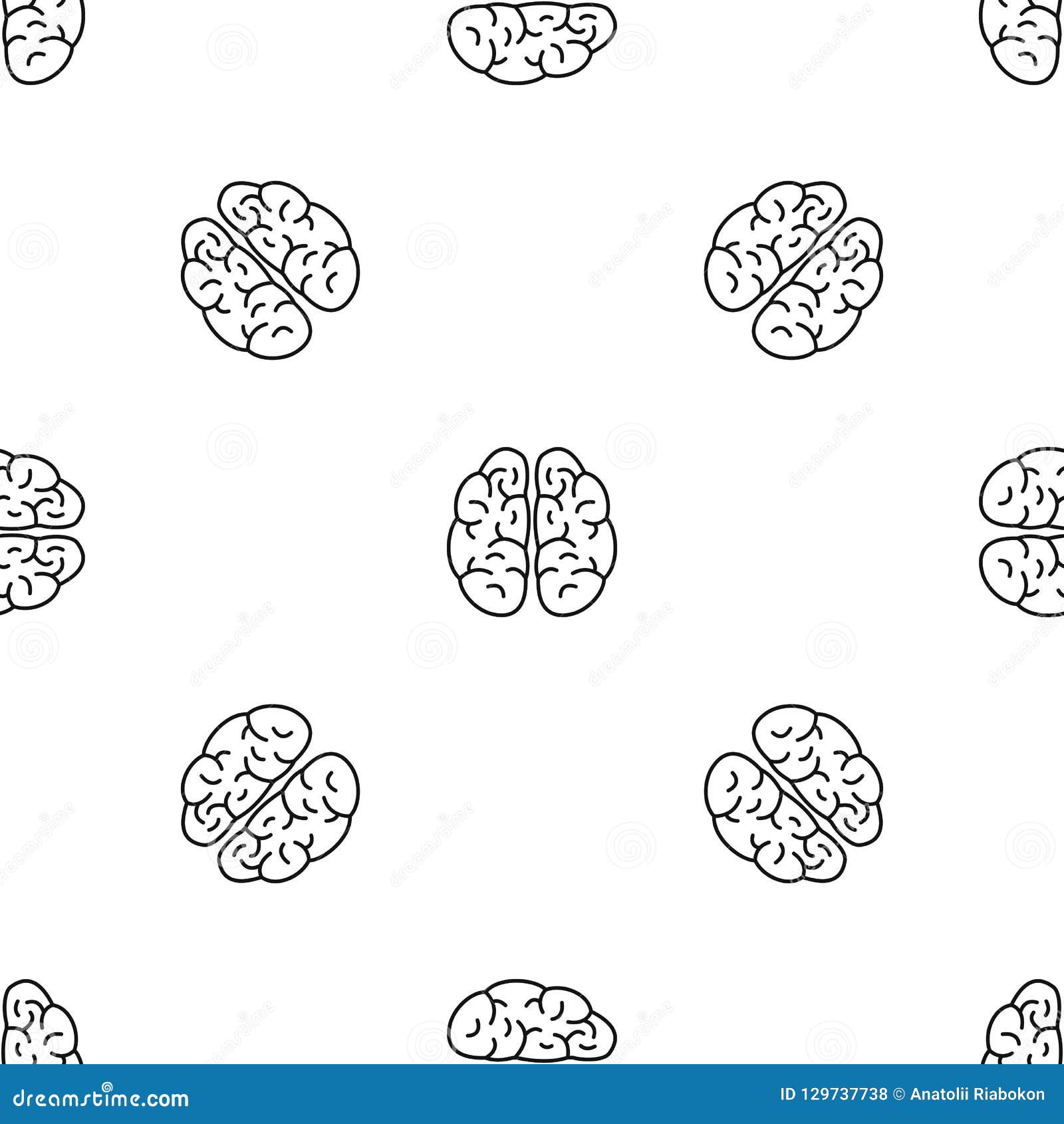 Brain Pattern Seamless Vector Stock Vector - Illustration of anatomy ...