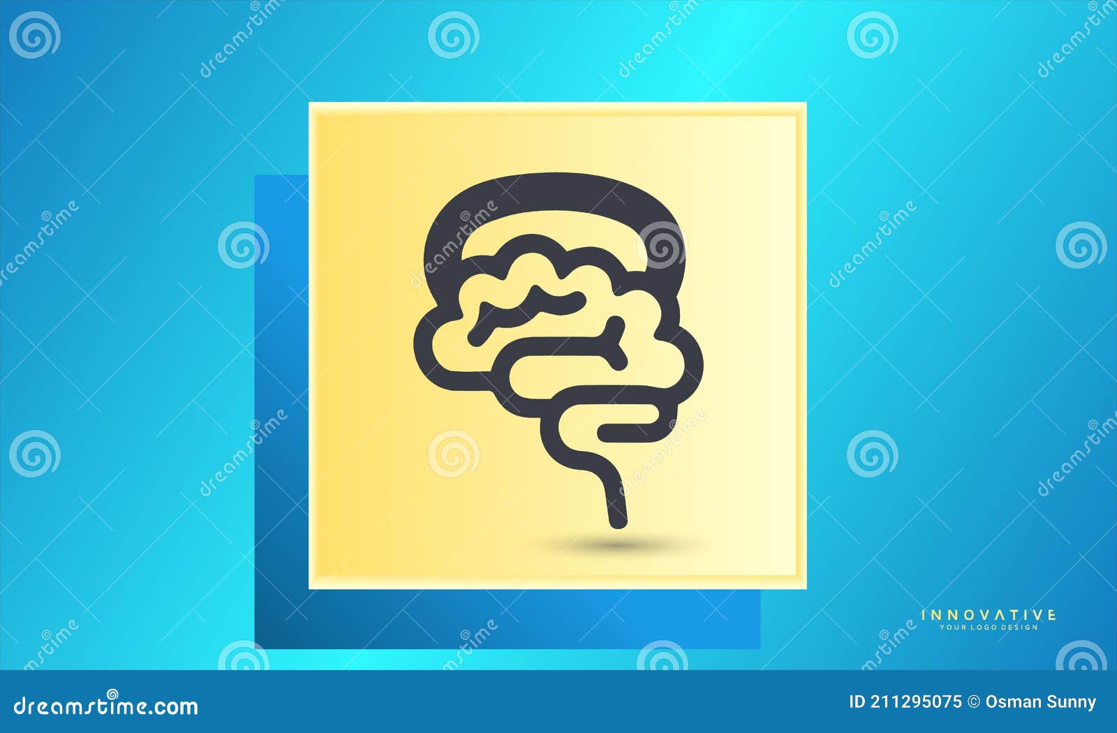 Brain Physical Fitness Vector Logo Design, Graphic Designer Studio ...