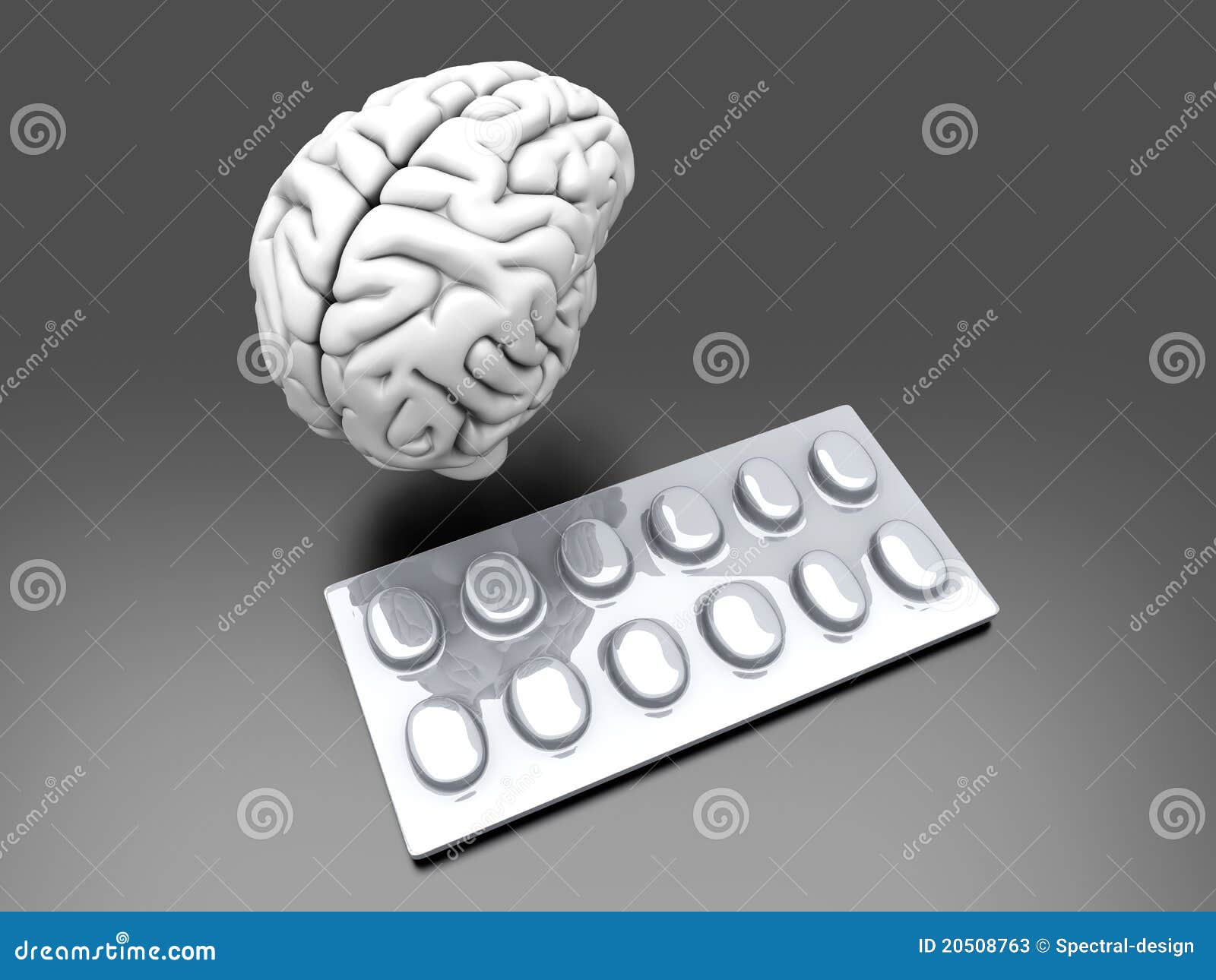 Brain Pills stock illustration. Illustration of cure - 20508763