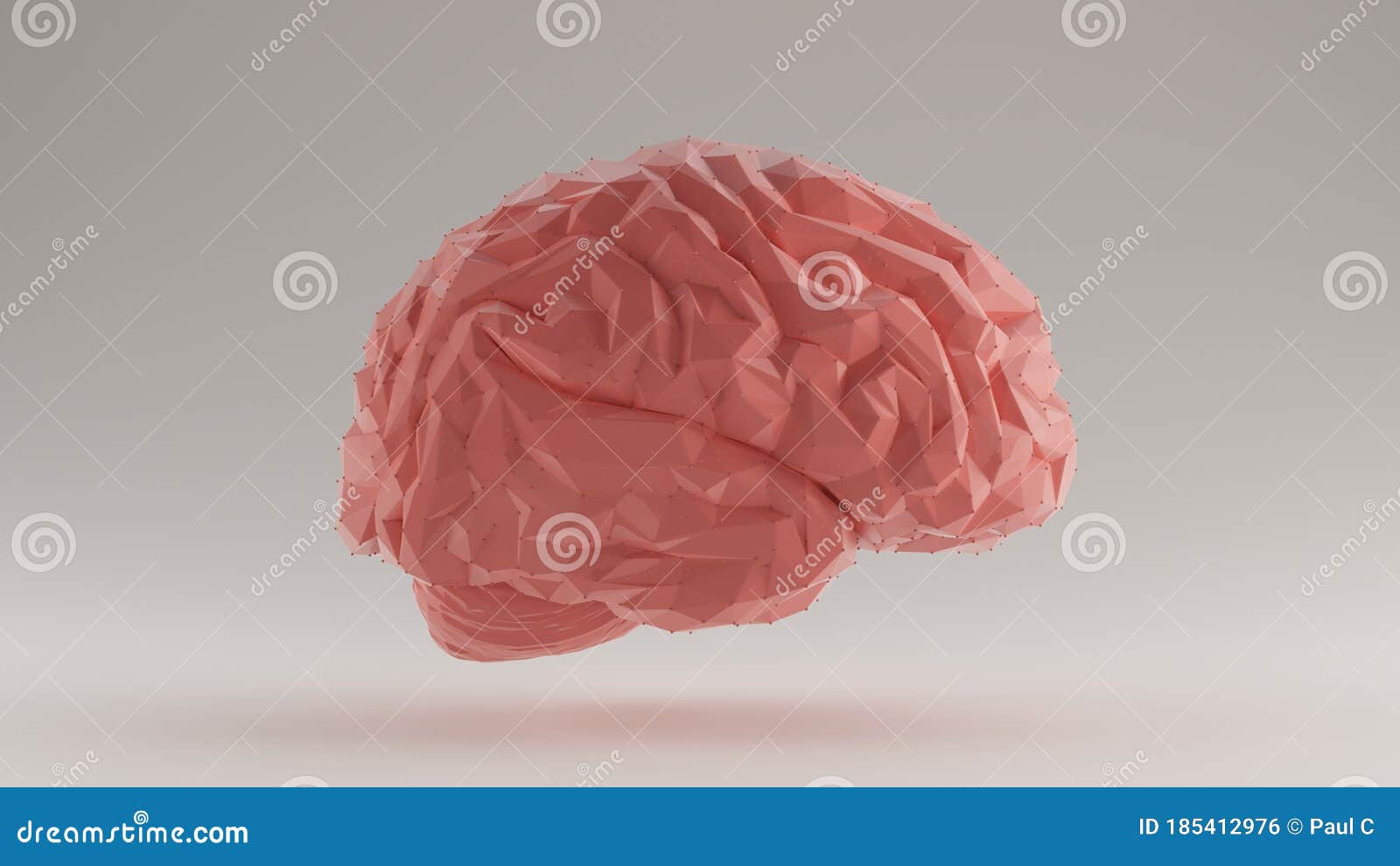 Brain Pink Color Side View Icon, Intellect Symbol Cartoon Vector ...