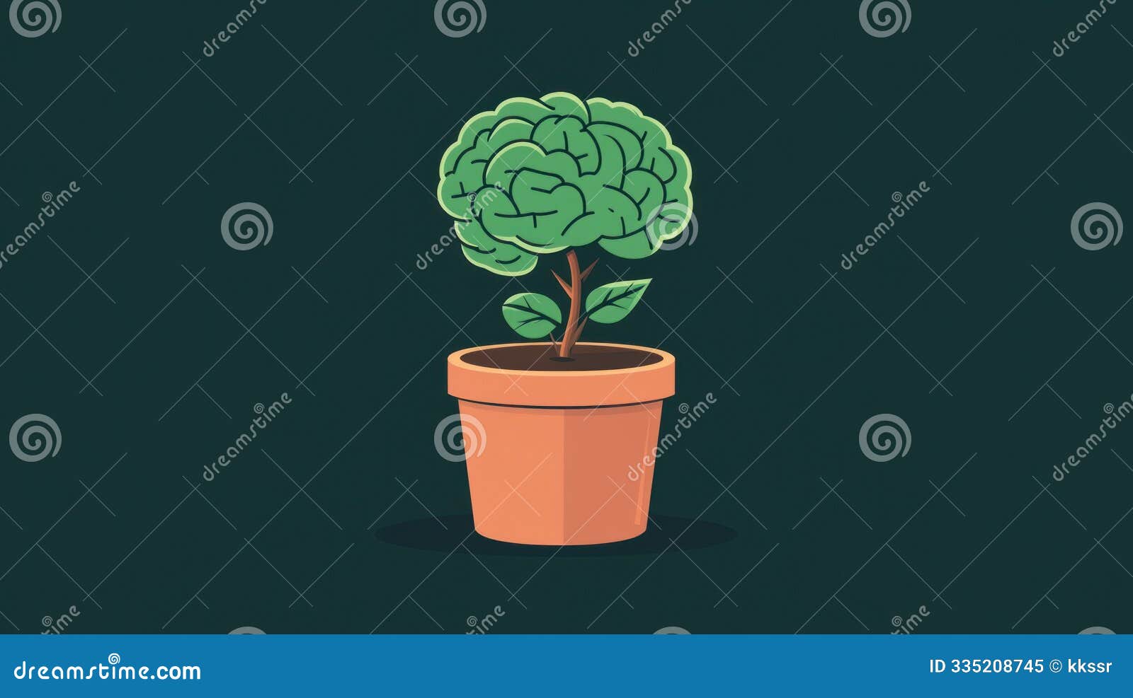 Brain Plant Growth, a Simple Design of a Brain Emerging from a Plant ...