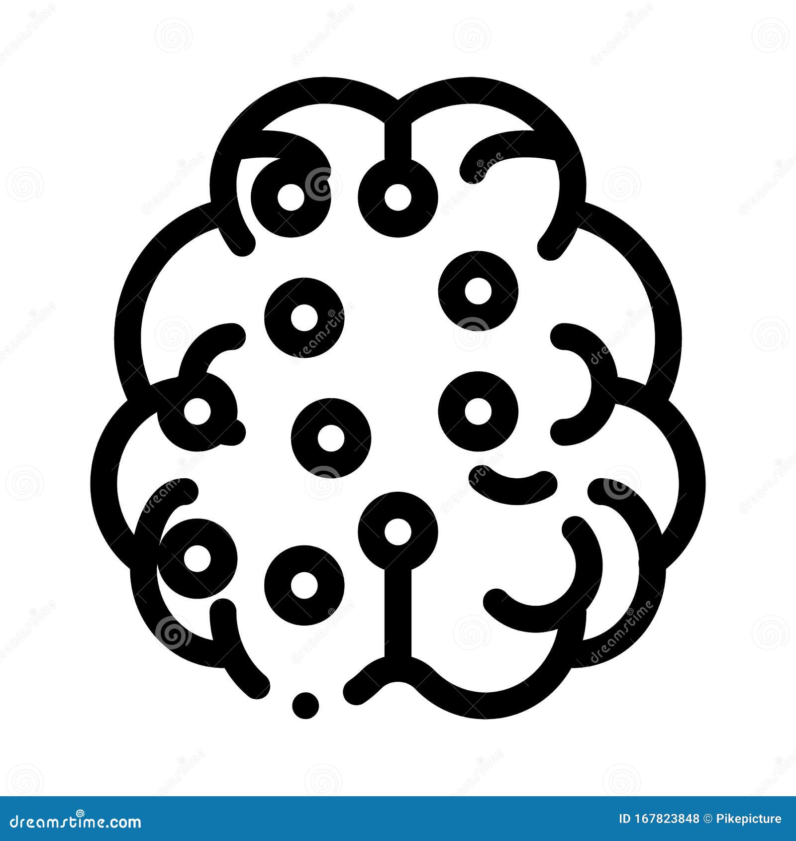 Brain Points Icon Vector Outline Illustration Stock Vector ...