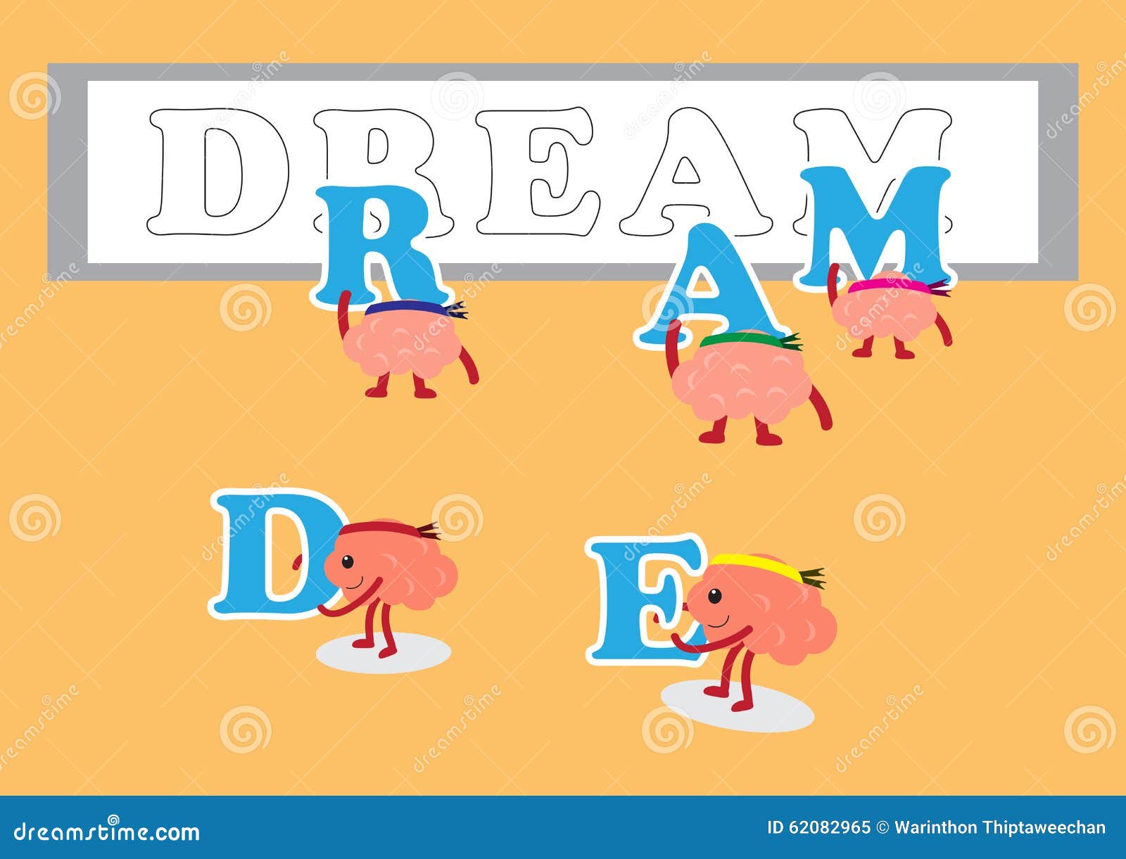 Brain post dream on board stock vector. Illustration of business - 62082965
