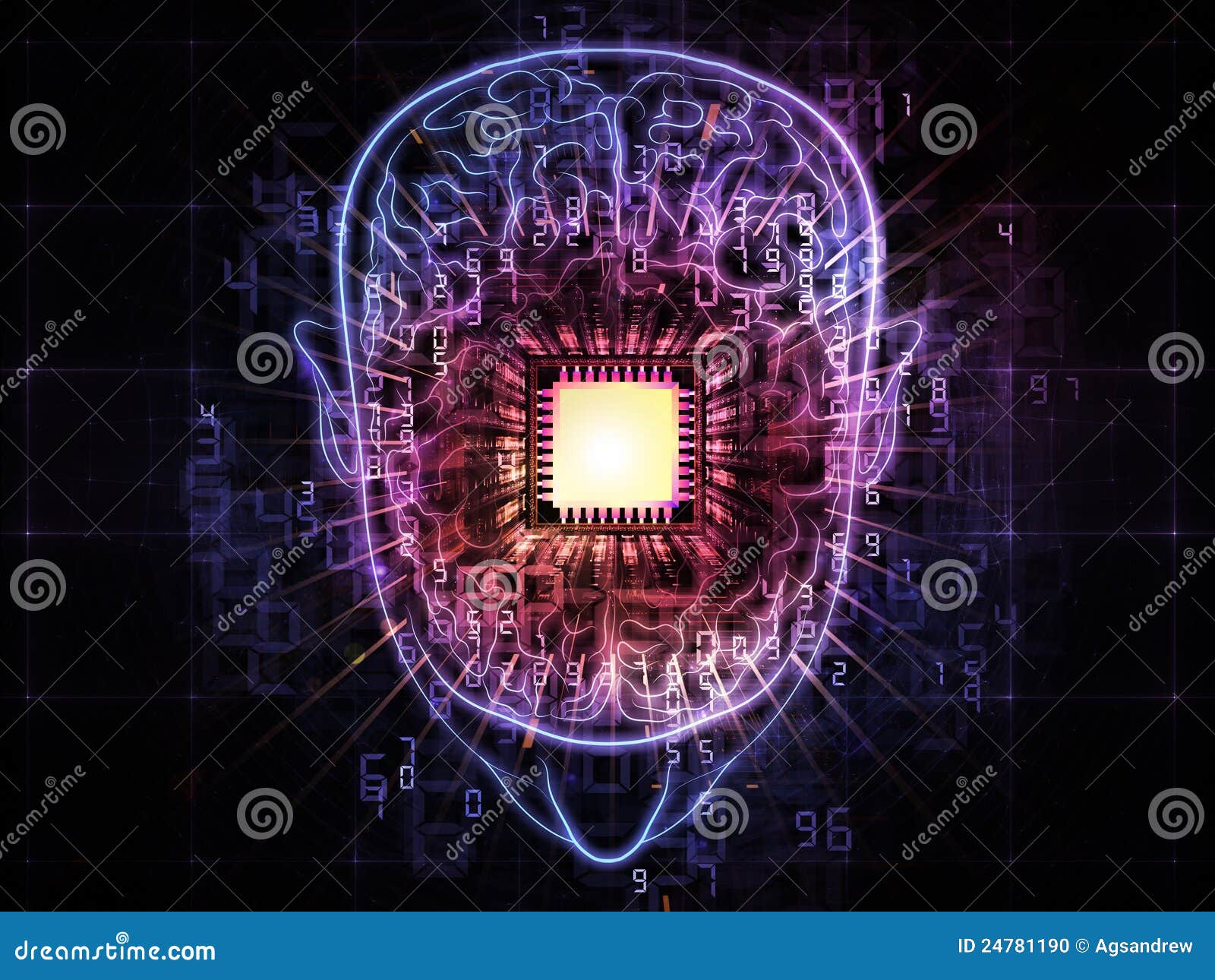 Brain power stock illustration. Illustration of head - 24781190