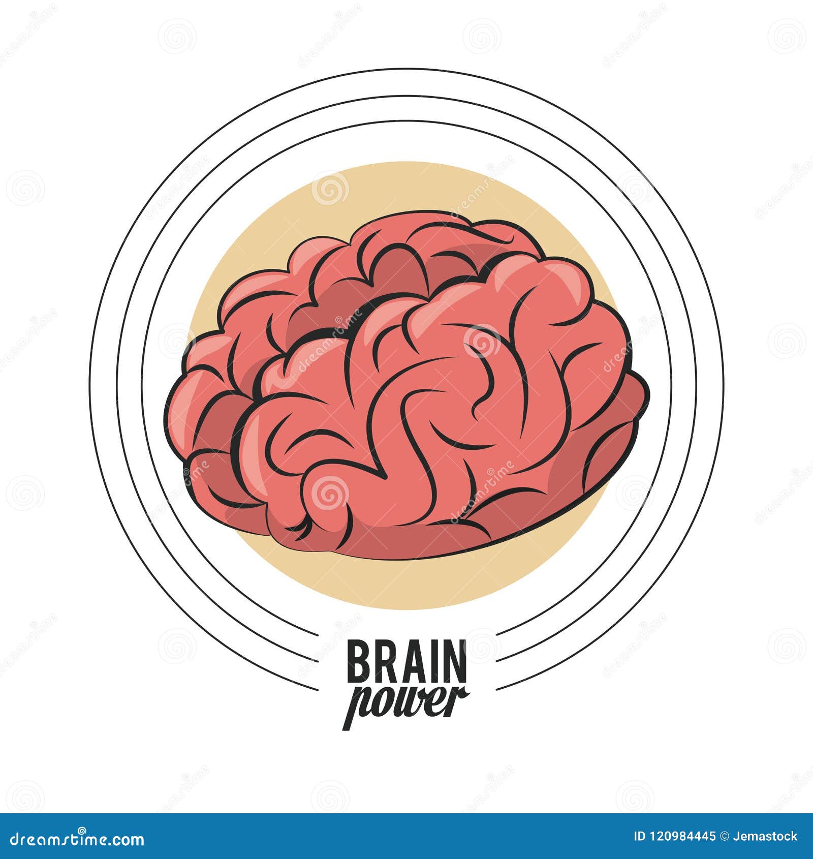 Brain power concept stock vector. Illustration of power - 120984445
