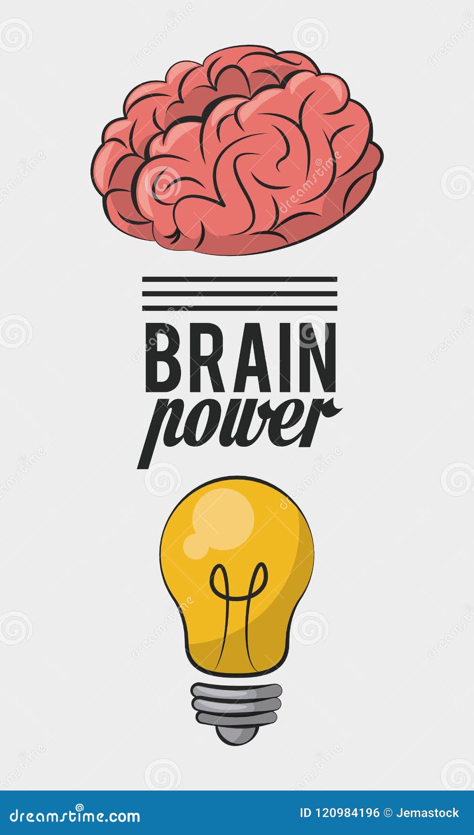 Brain power concept stock vector. Illustration of power - 120984196