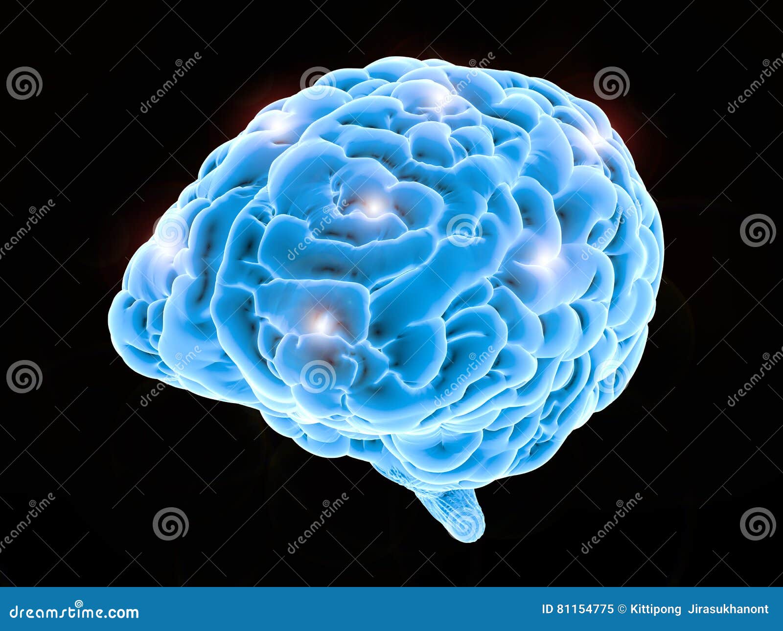 Brain power concept stock illustration. Illustration of blue - 81154775
