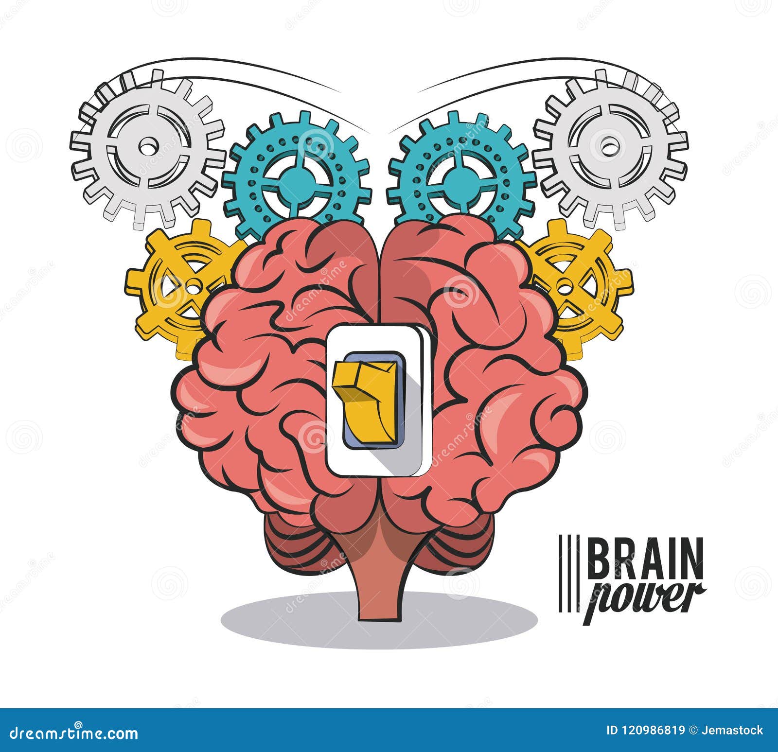Brain power concept stock vector. Illustration of vector - 120986819