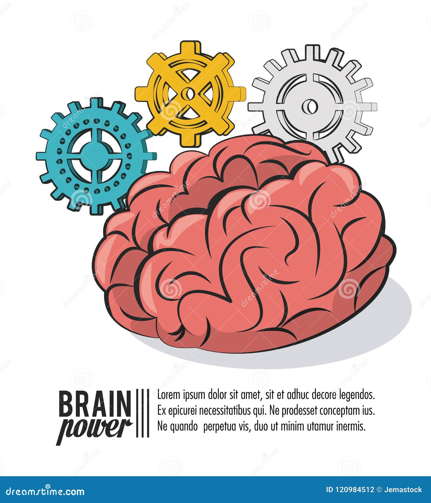 Brain power concept stock vector. Illustration of cerebellum - 120984512